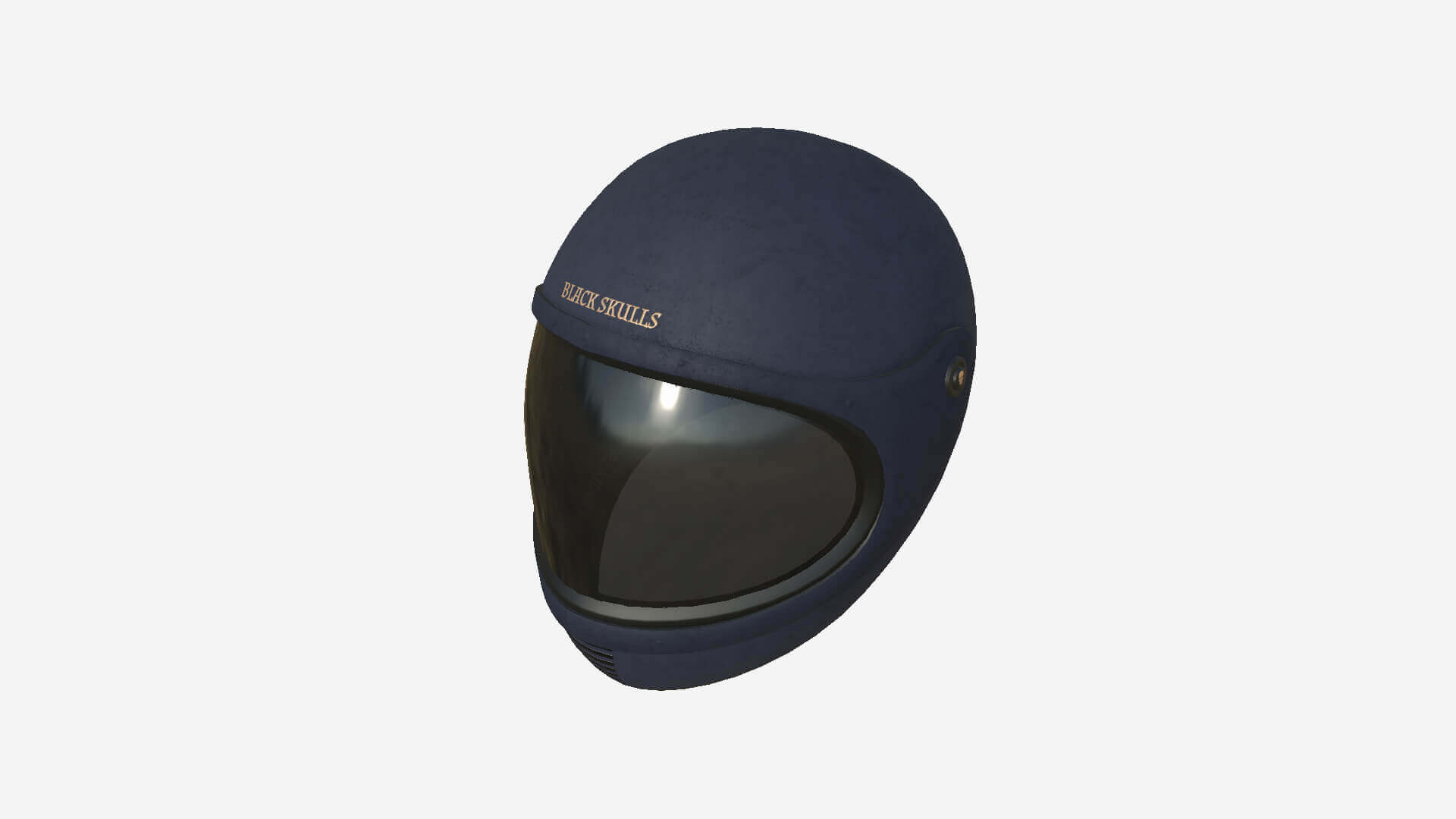 Motorcycle Helmet 05 - Blue Skull 3D Model by gsommer