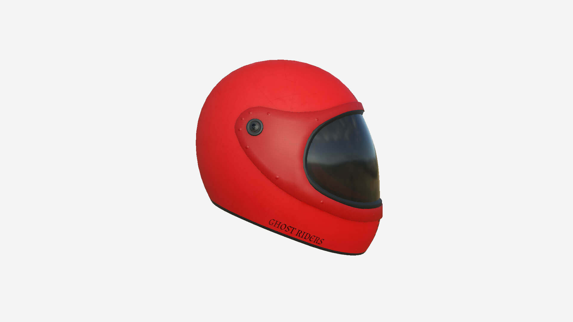 Motorcycle Helmet 06 - Red 3D Model by gsommer
