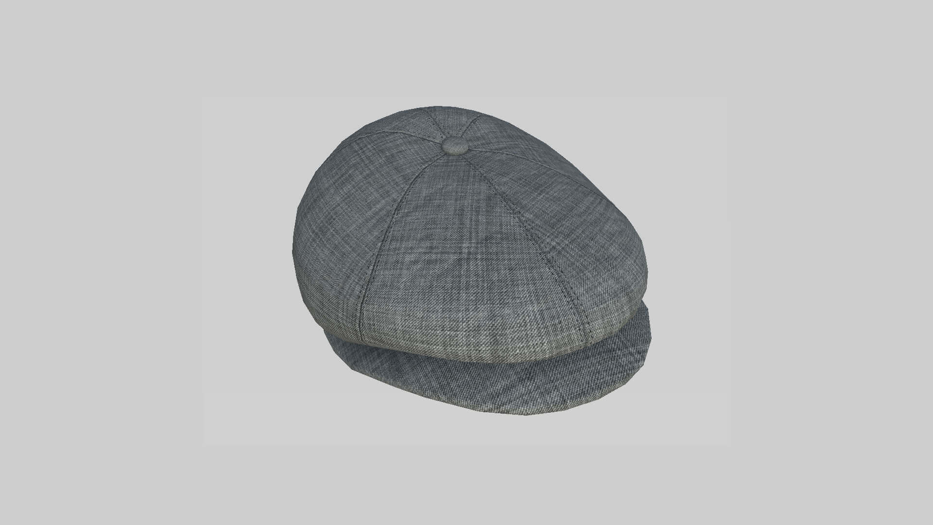 Newsboy Hat 02 - Light Gray 3D Model by gsommer