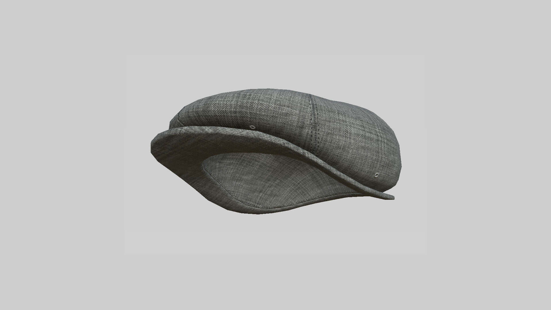 Newsboy Hat 02 - Light Gray 3D Model by gsommer