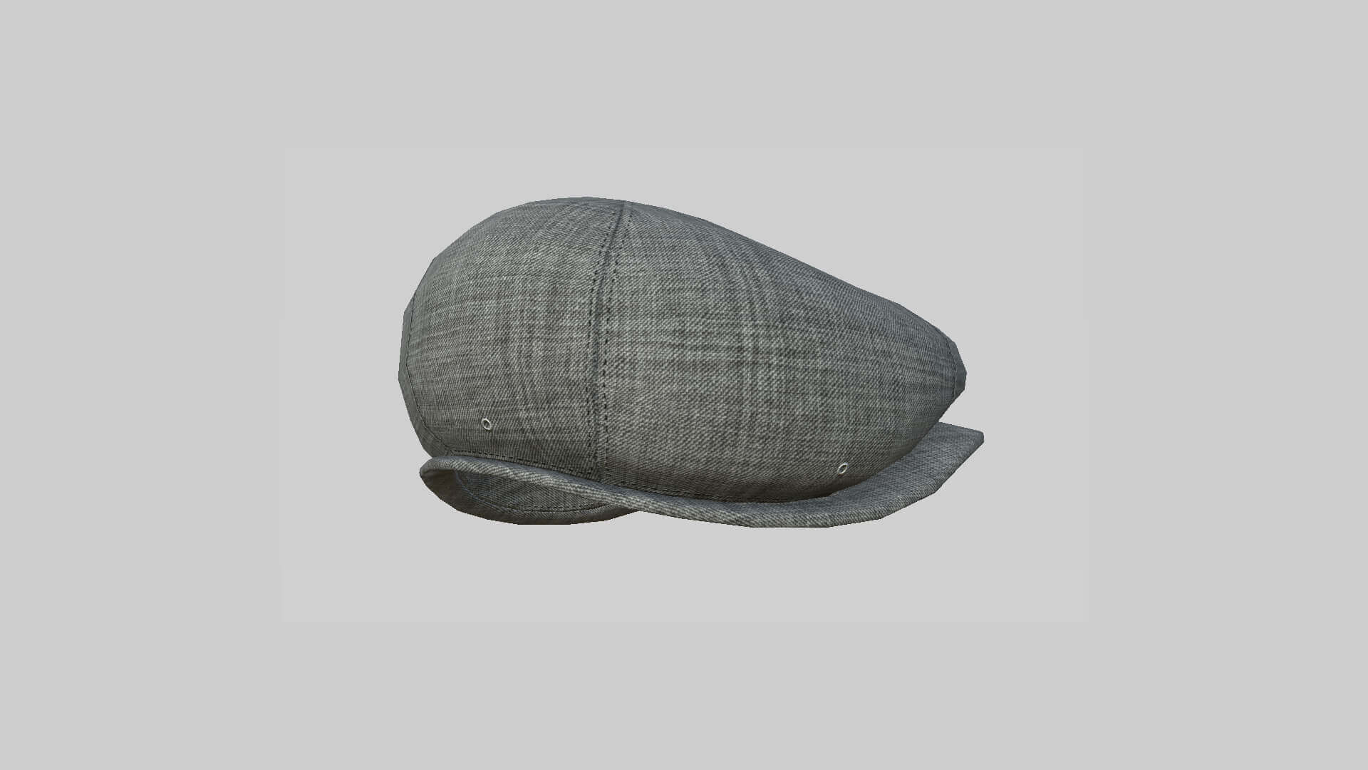 Newsboy Hat 02 - Light Gray 3D Model by gsommer