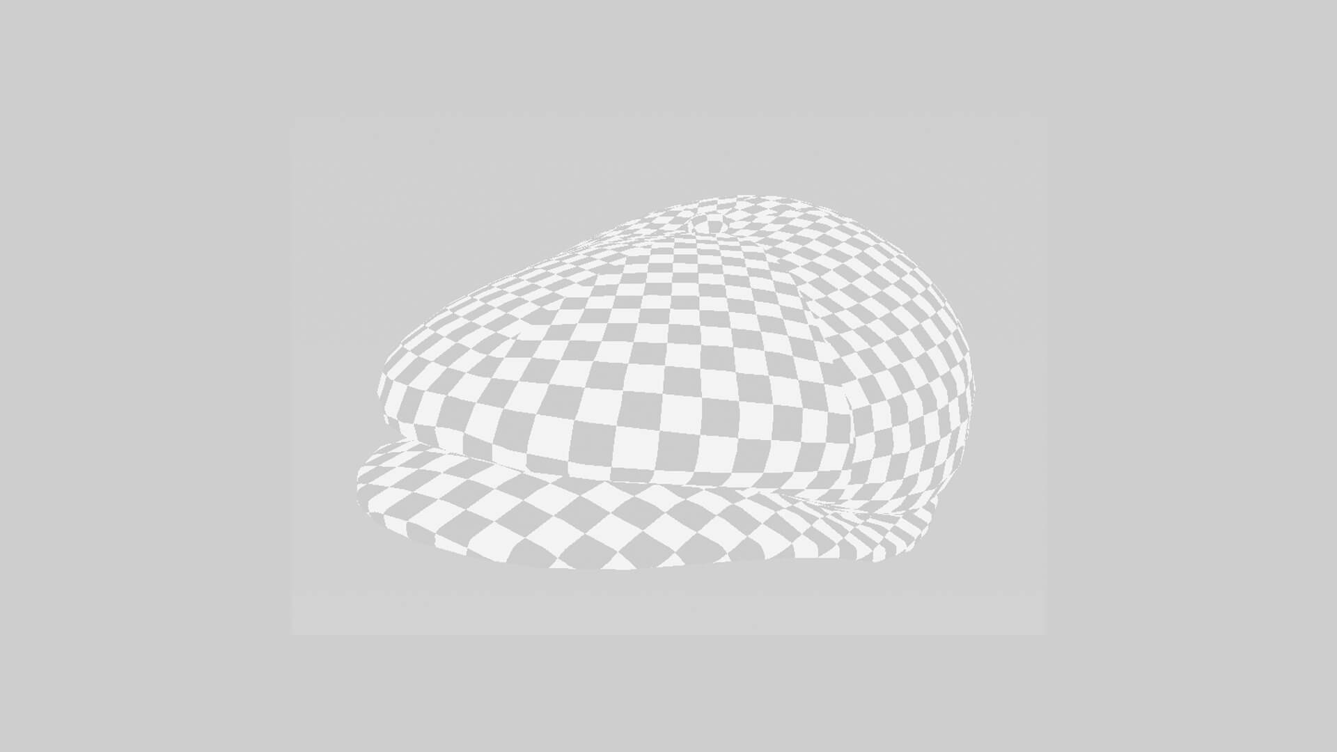 Newsboy Hat 02 - Light Gray 3D Model by gsommer