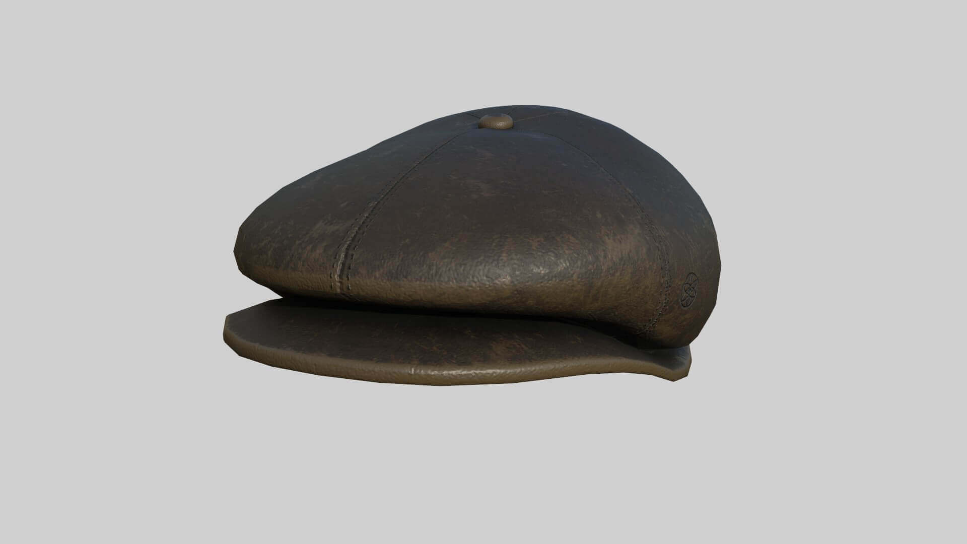 Newsboy Hat 03 - Rust Leather 3D Model by gsommer
