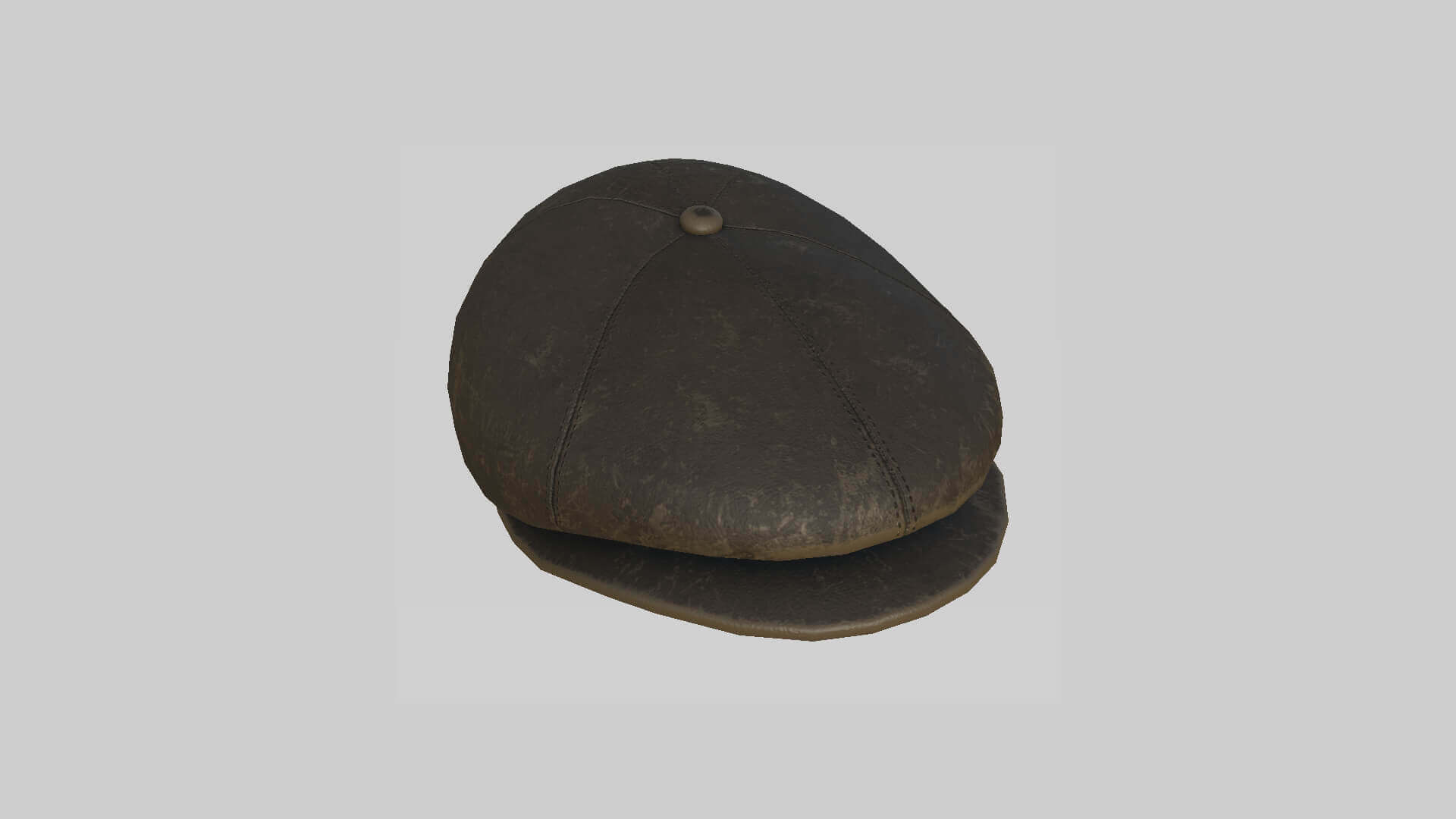 Newsboy Hat 03 - Rust Leather 3D Model by gsommer