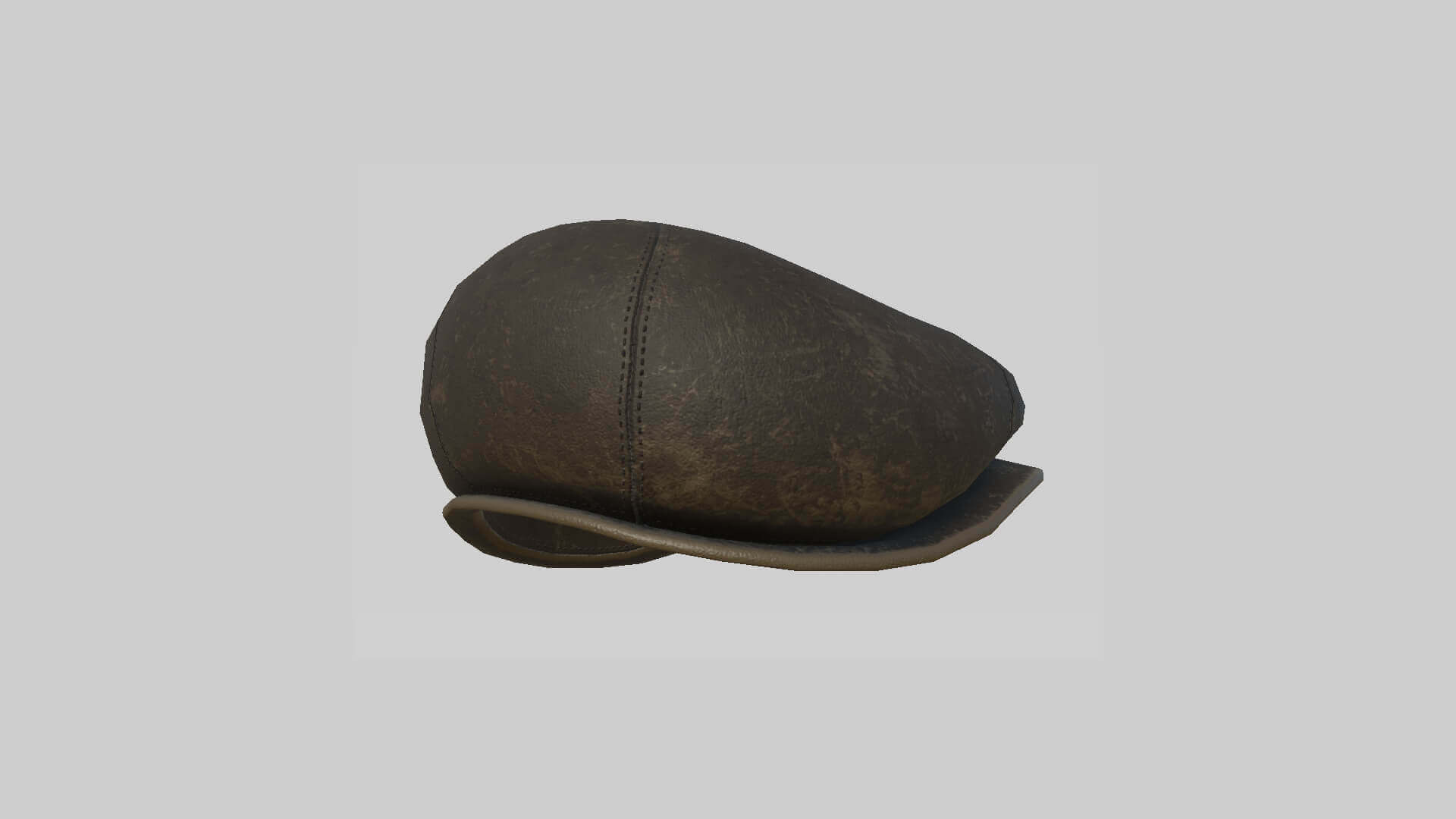 Newsboy Hat 03 - Rust Leather 3D Model by gsommer