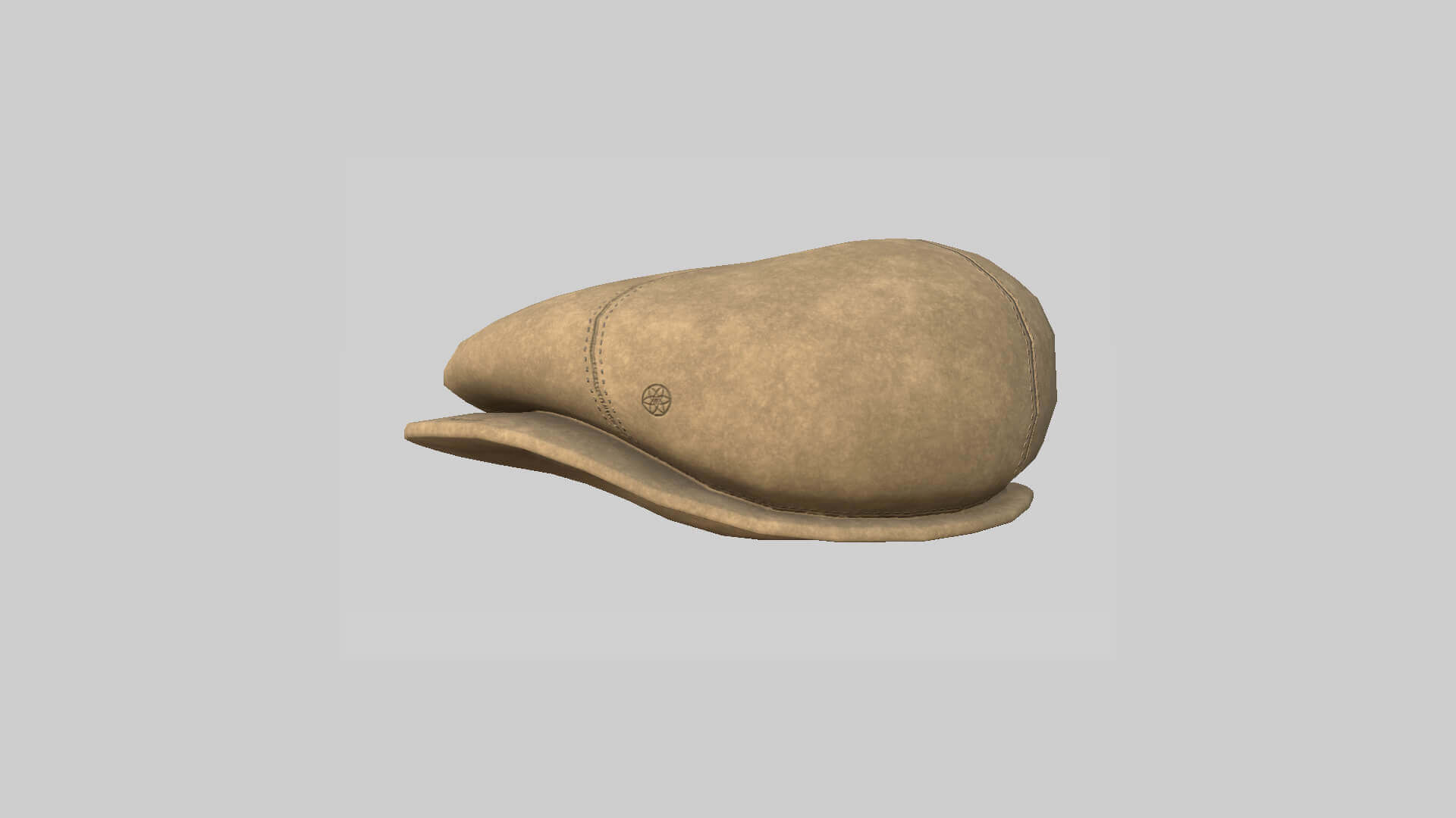 Newsboy Hat 10 - Beige Leather 3D Model by gsommer