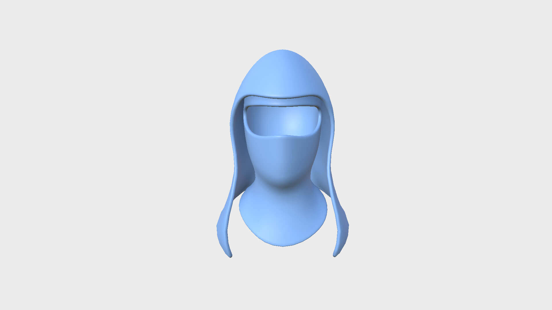 Ninja Hood 01 - Black Brown 3D Model by gsommer