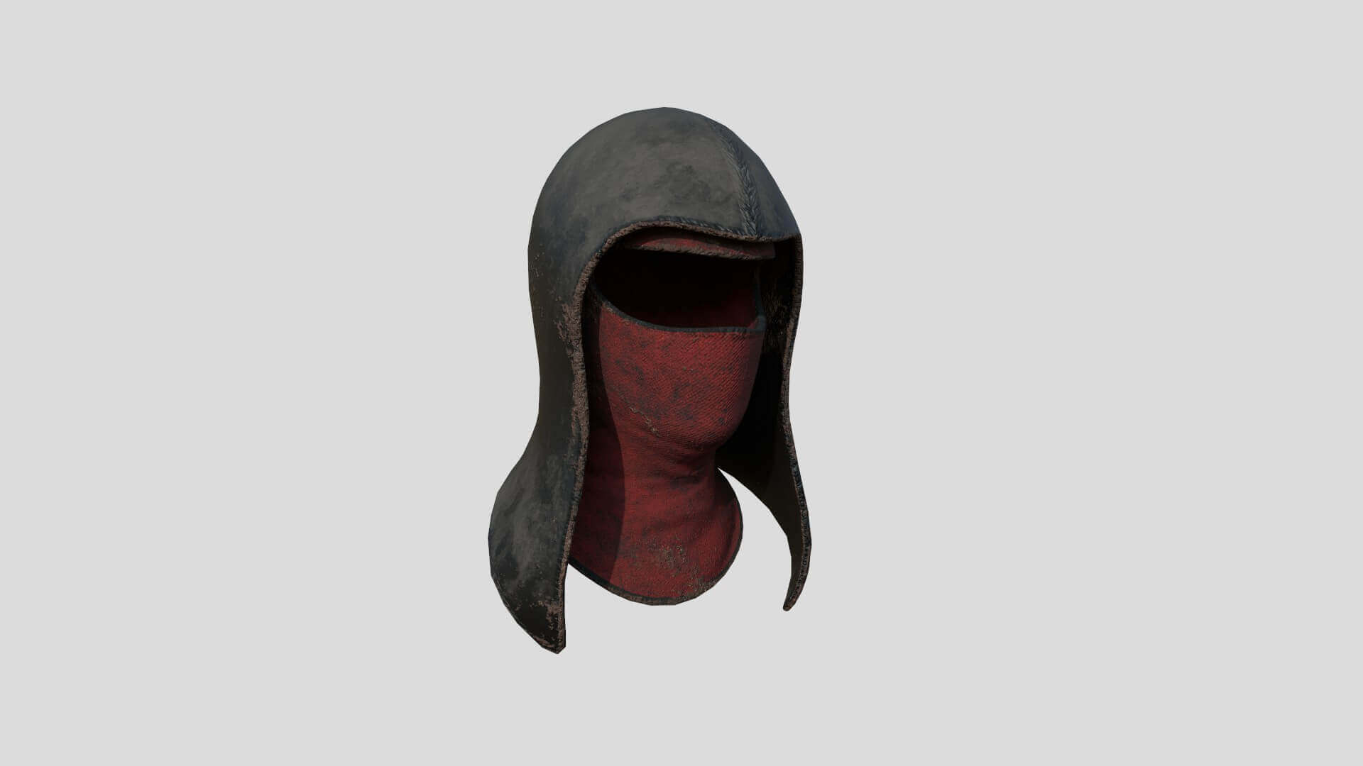 Ninja Hood 02 - Black and Red 3D Model by gsommer