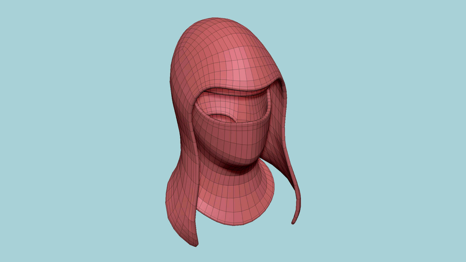 Ninja Hood 03 - Black and Yellow 3D Model by gsommer