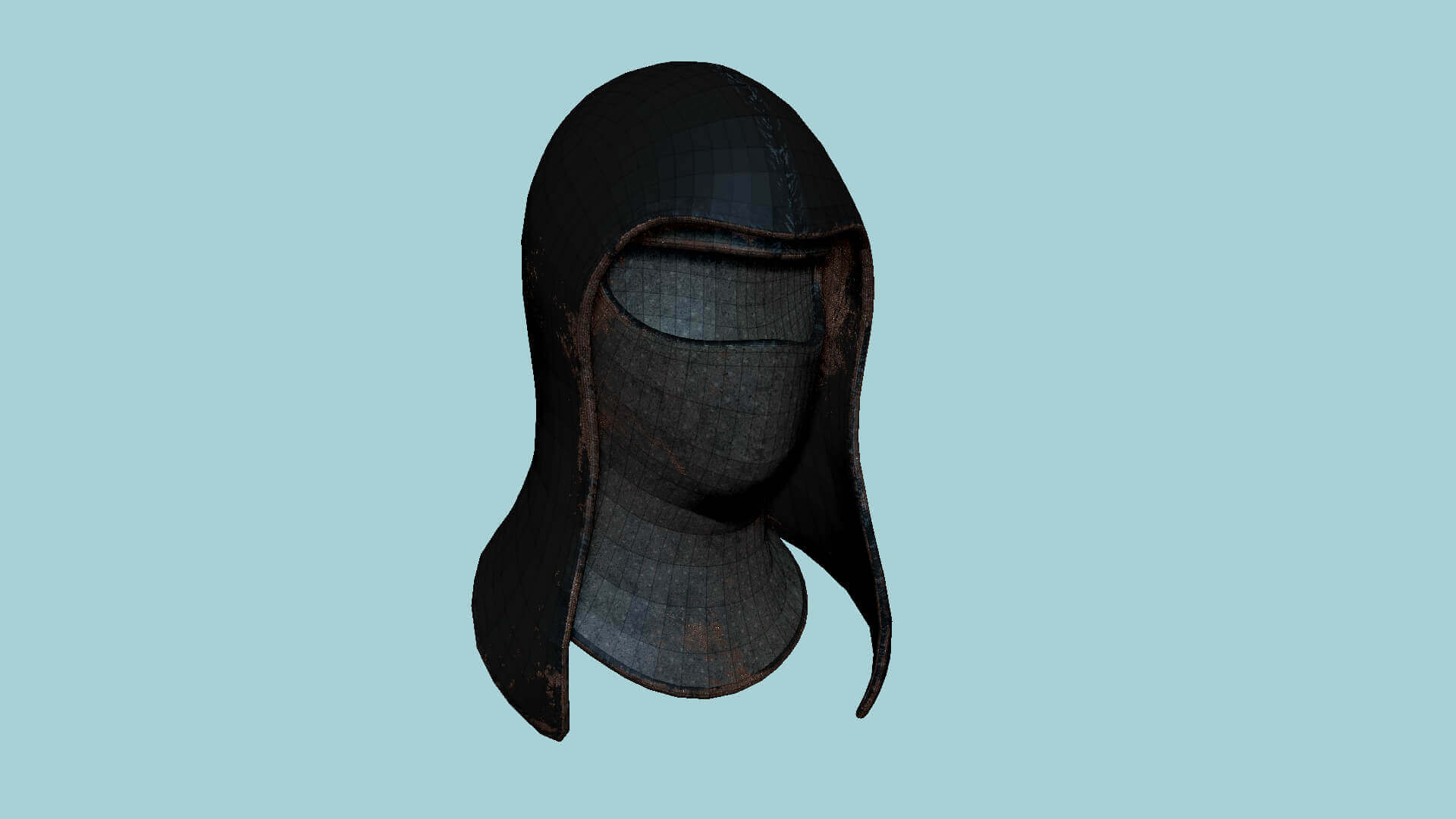 Ninja Hood 04 - Black 3D Model by gsommer