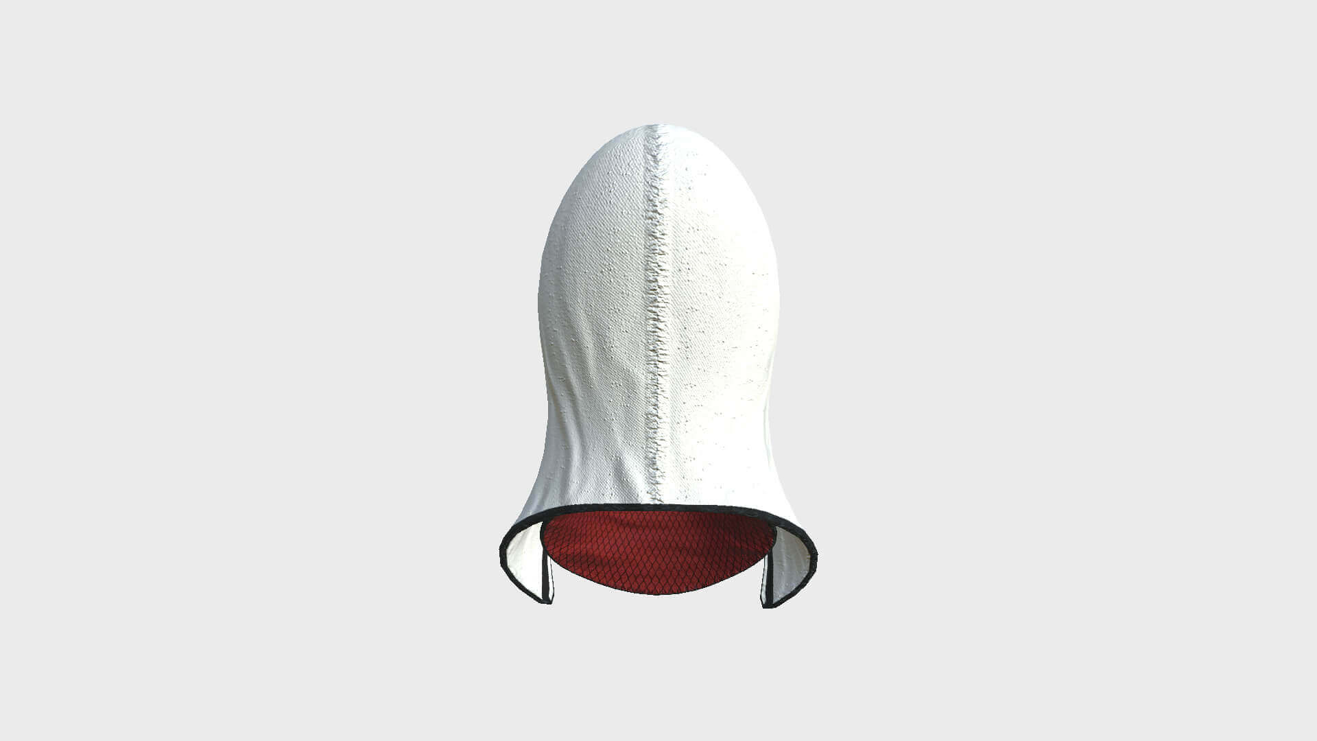 Ninja Hood 06 - White and Red 3D Model by gsommer