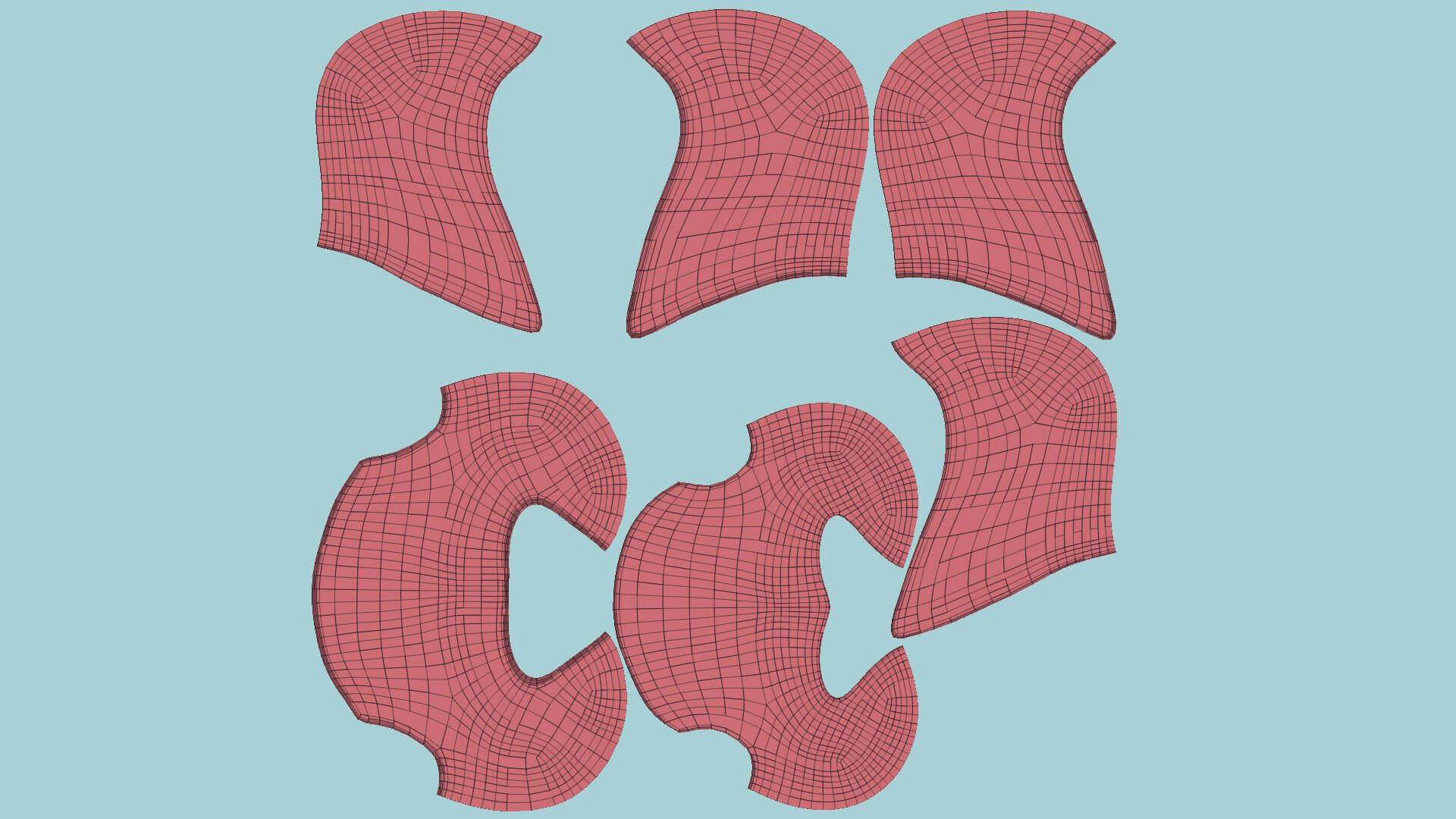 Ninja Hood 06 - White and Red 3D Model by gsommer