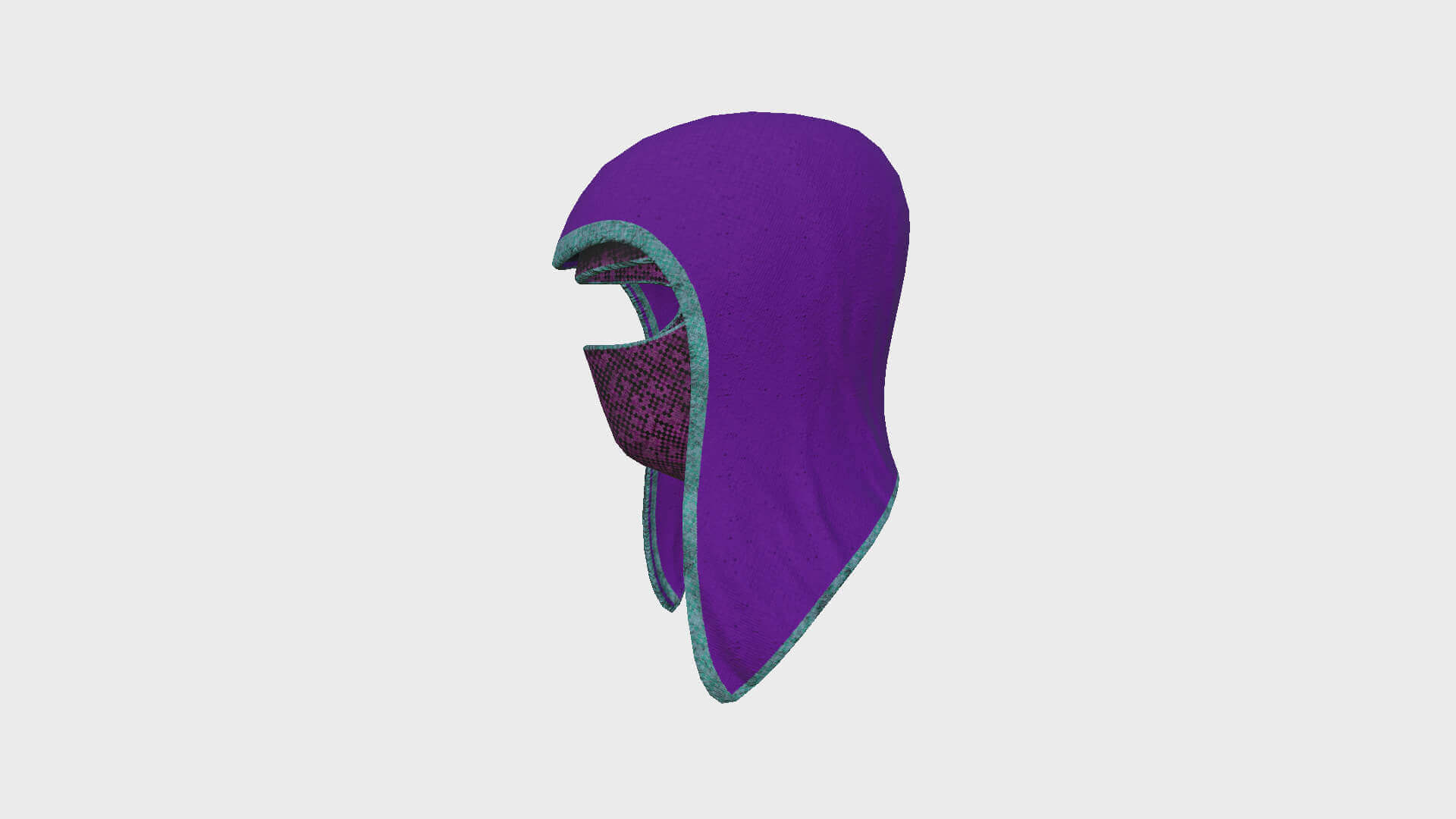 Ninja Hood 07 - Purple 3D Model by gsommer