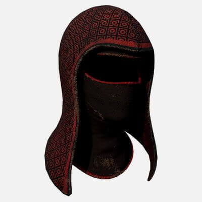 Ninja Hood 08 - Red and Black 3D Model by gsommer