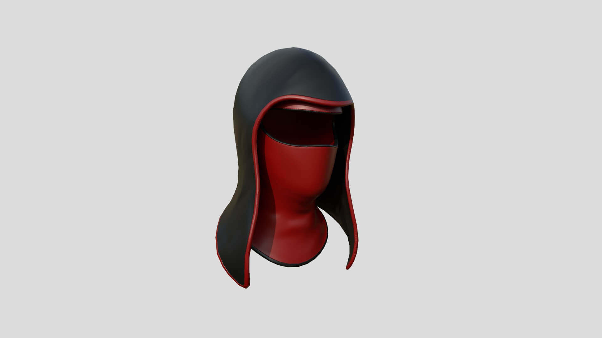 Ninja Hood 09 - Red Cartoon 3D Model by gsommer