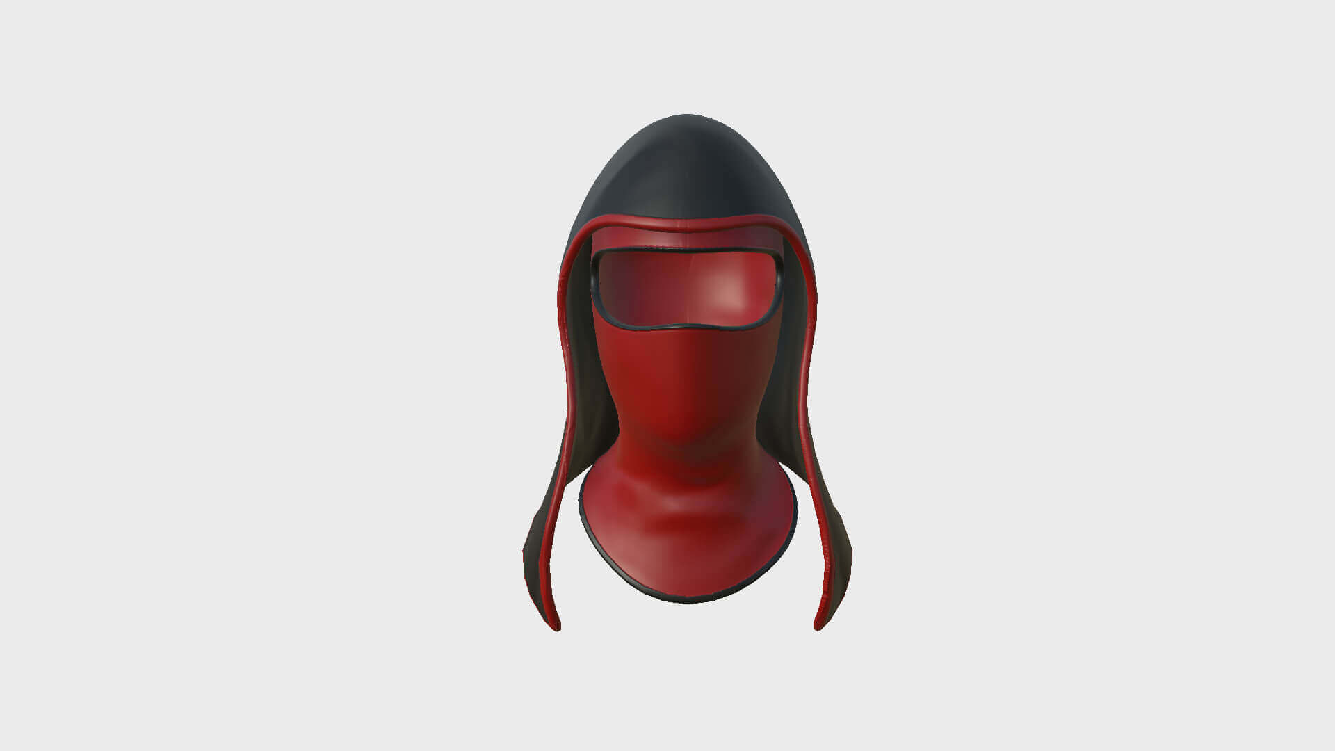 Ninja Hood 09 - Red Cartoon 3D Model by gsommer