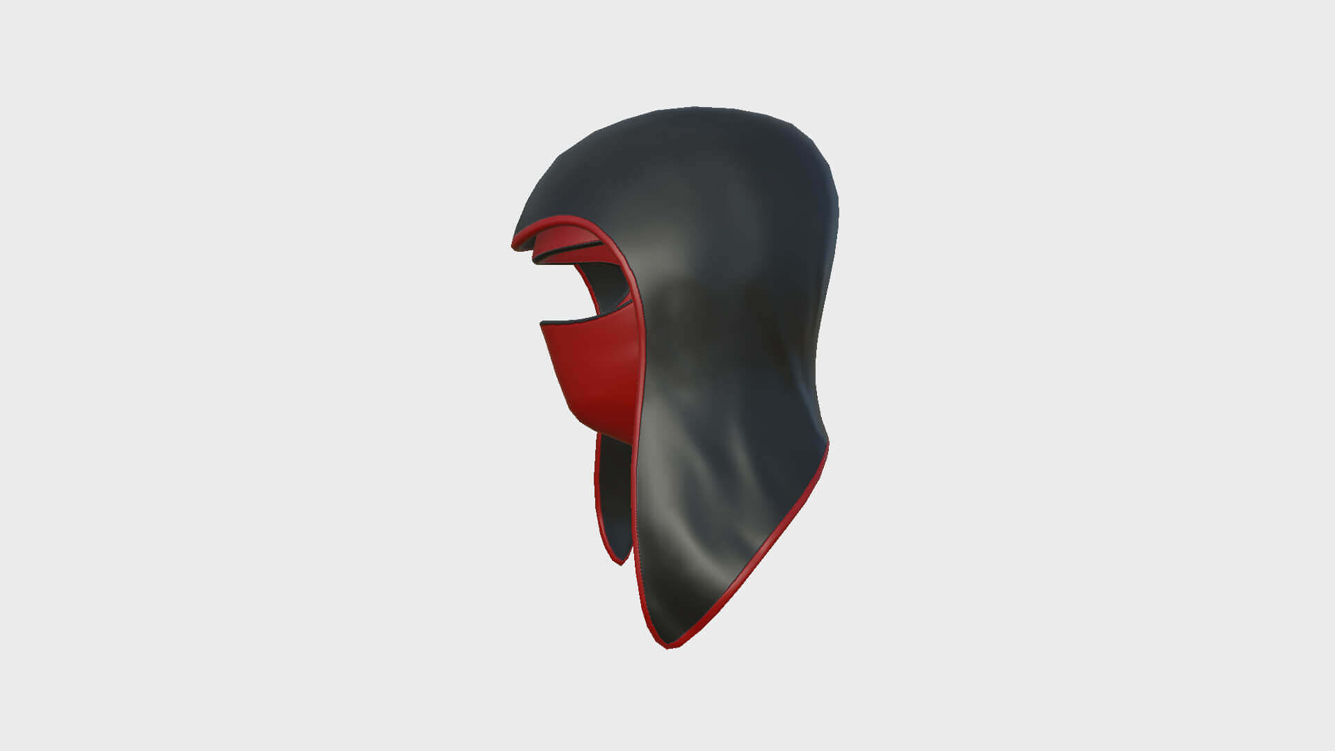 Ninja Hood 09 - Red Cartoon 3D Model by gsommer