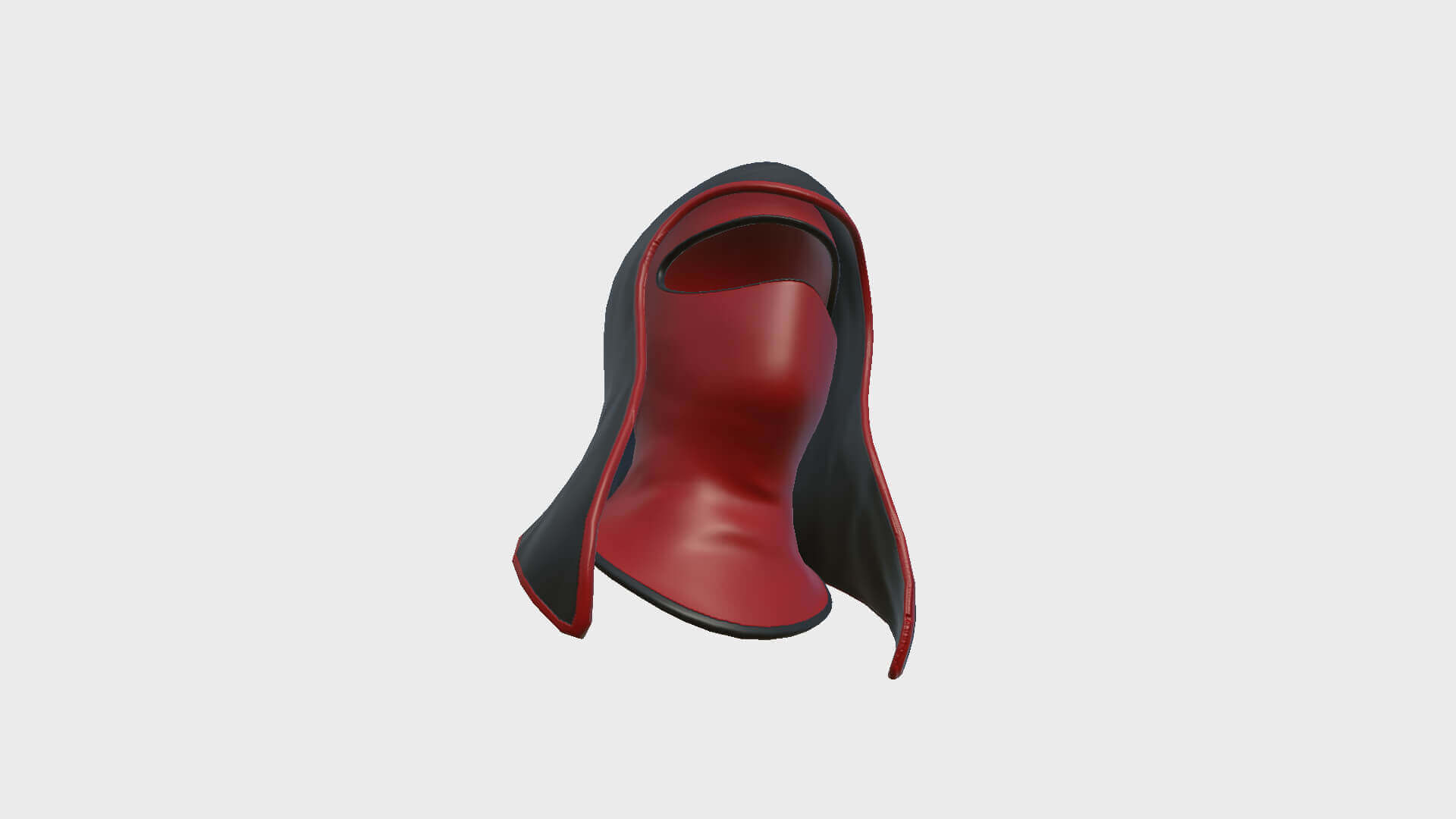 Ninja Hood 09 - Red Cartoon 3D Model by gsommer