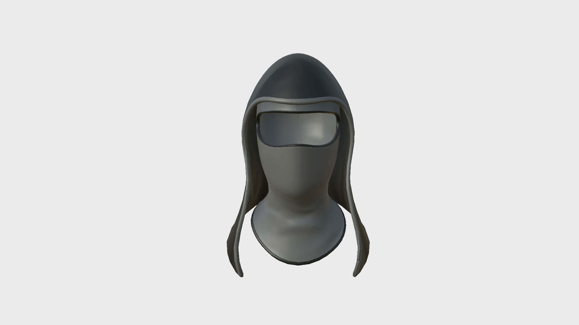 Ninja Hood 10 - Black Cartoon 3D Model by gsommer