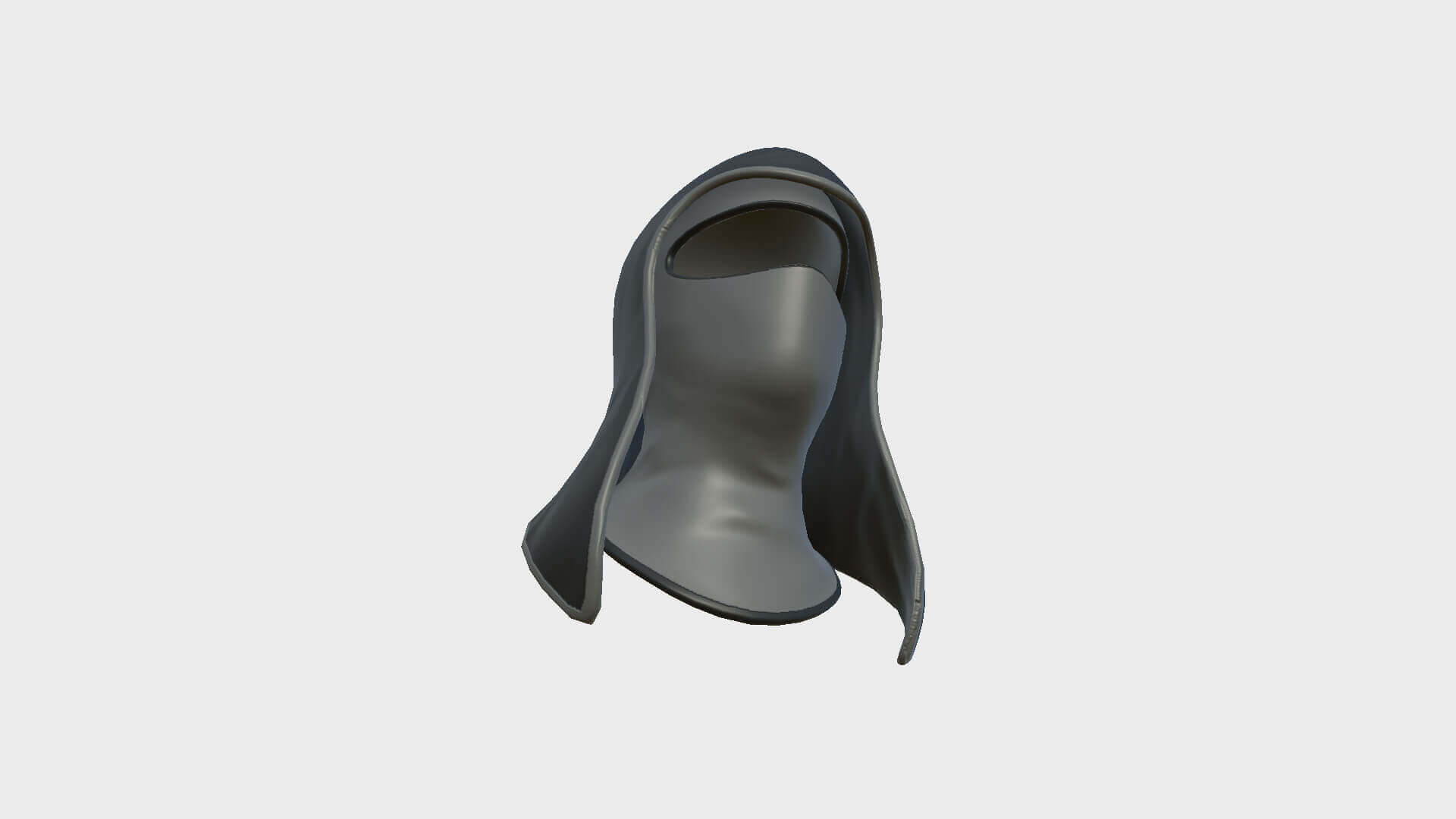 Ninja Hood 10 - Black Cartoon 3D Model by gsommer