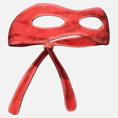 Ninja Turtle Mask 03 - Red 3D Model by gsommer