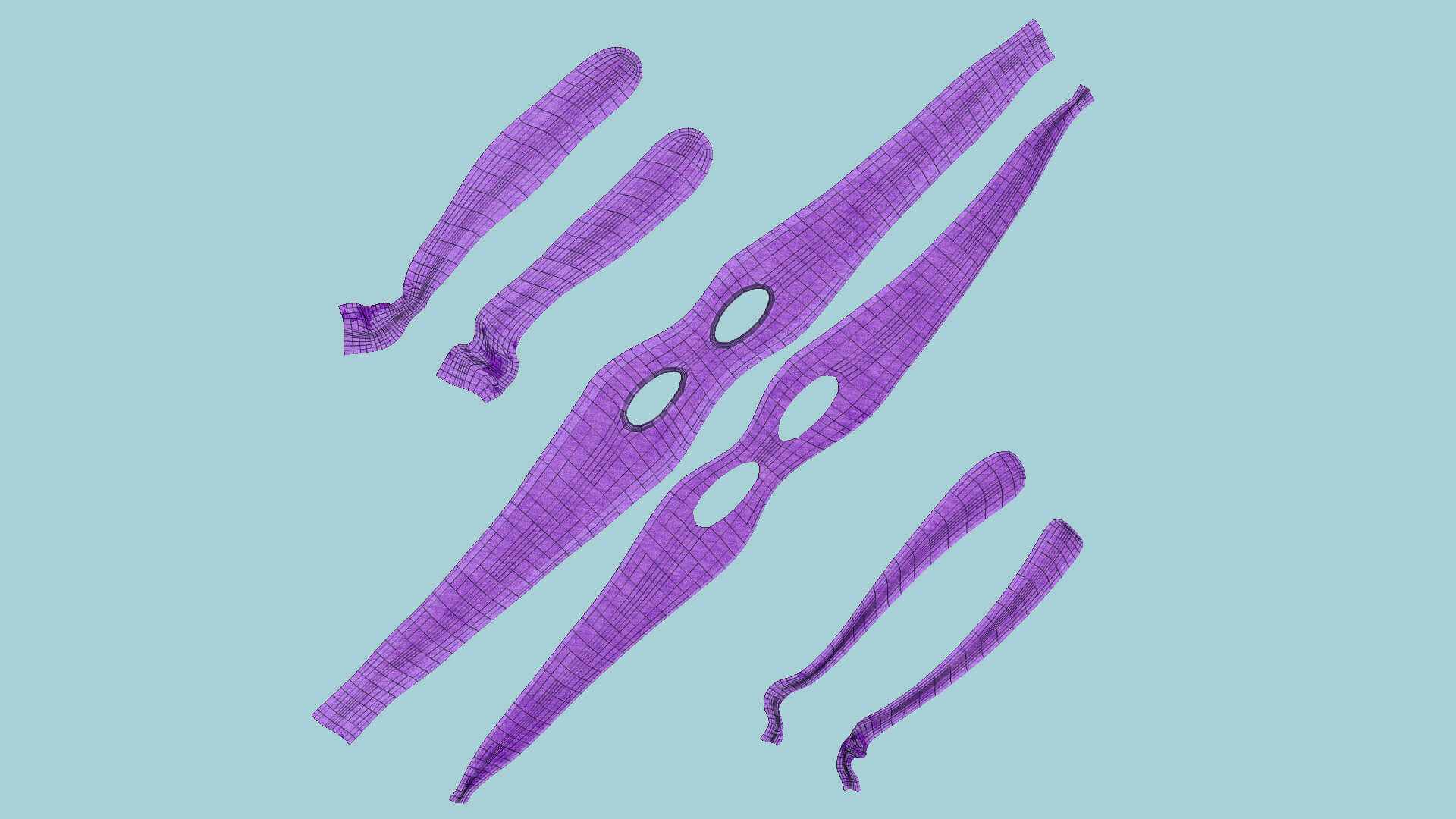 Ninja Turtle Mask 04 - Purple 3D Model by gsommer