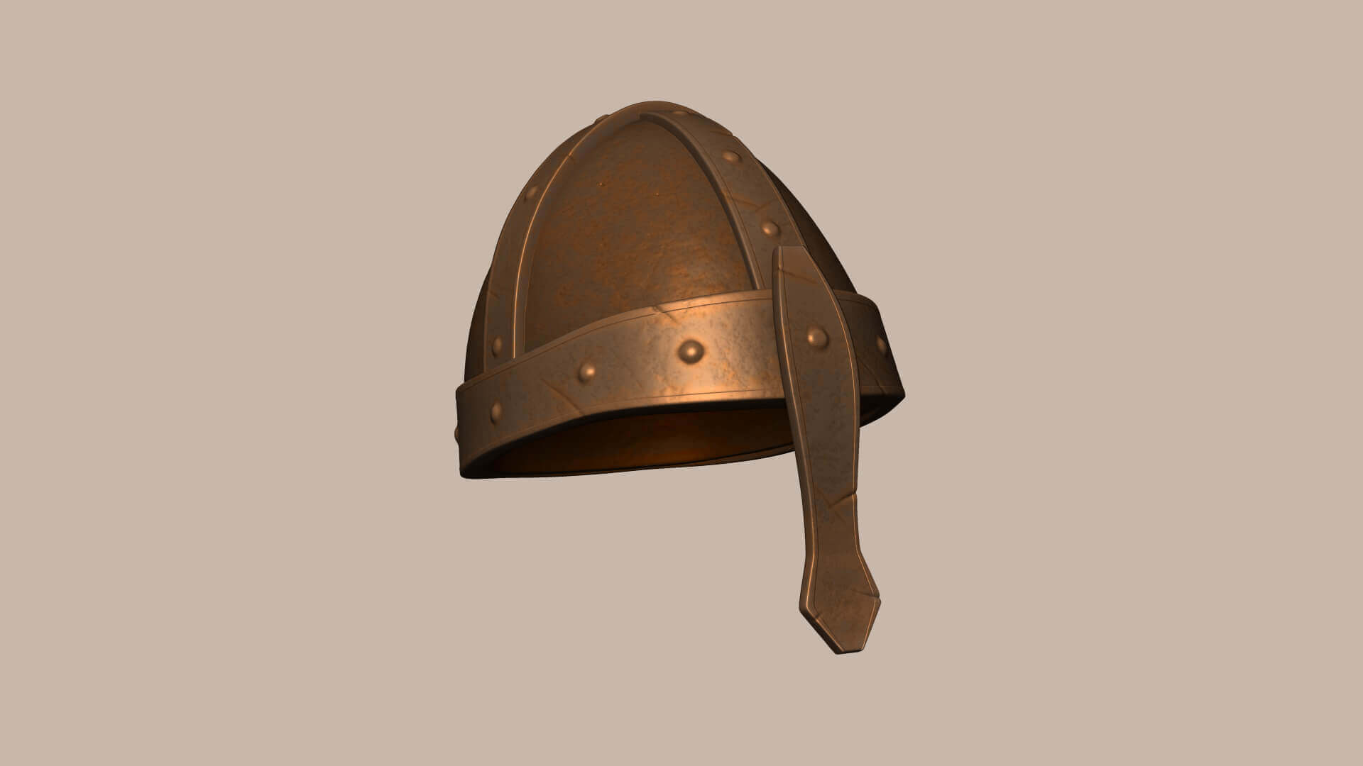 Old Rusted Medieval Helmet - 3D Model by gsommer