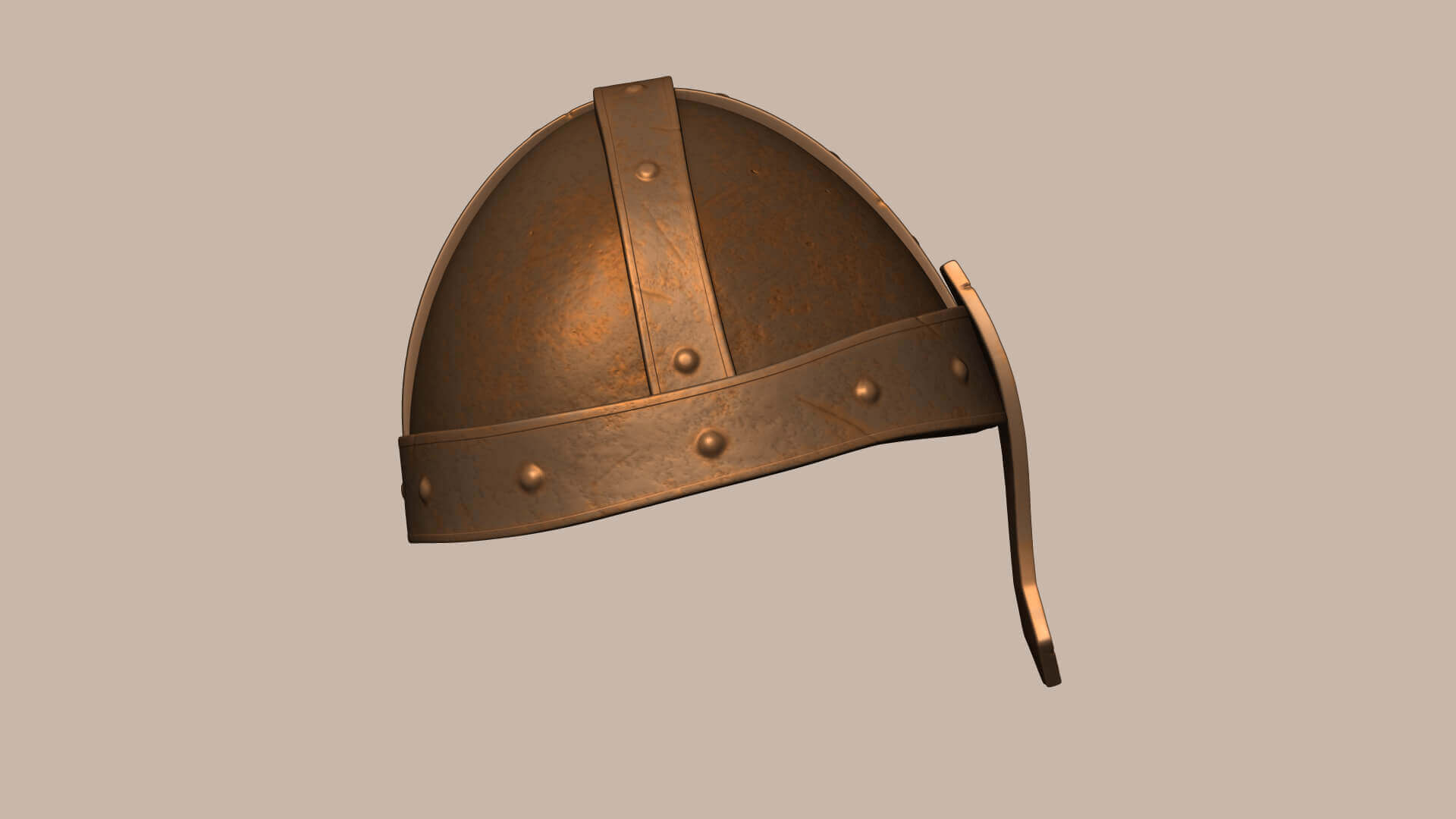 Old Rusted Medieval Helmet - 3D Model by gsommer