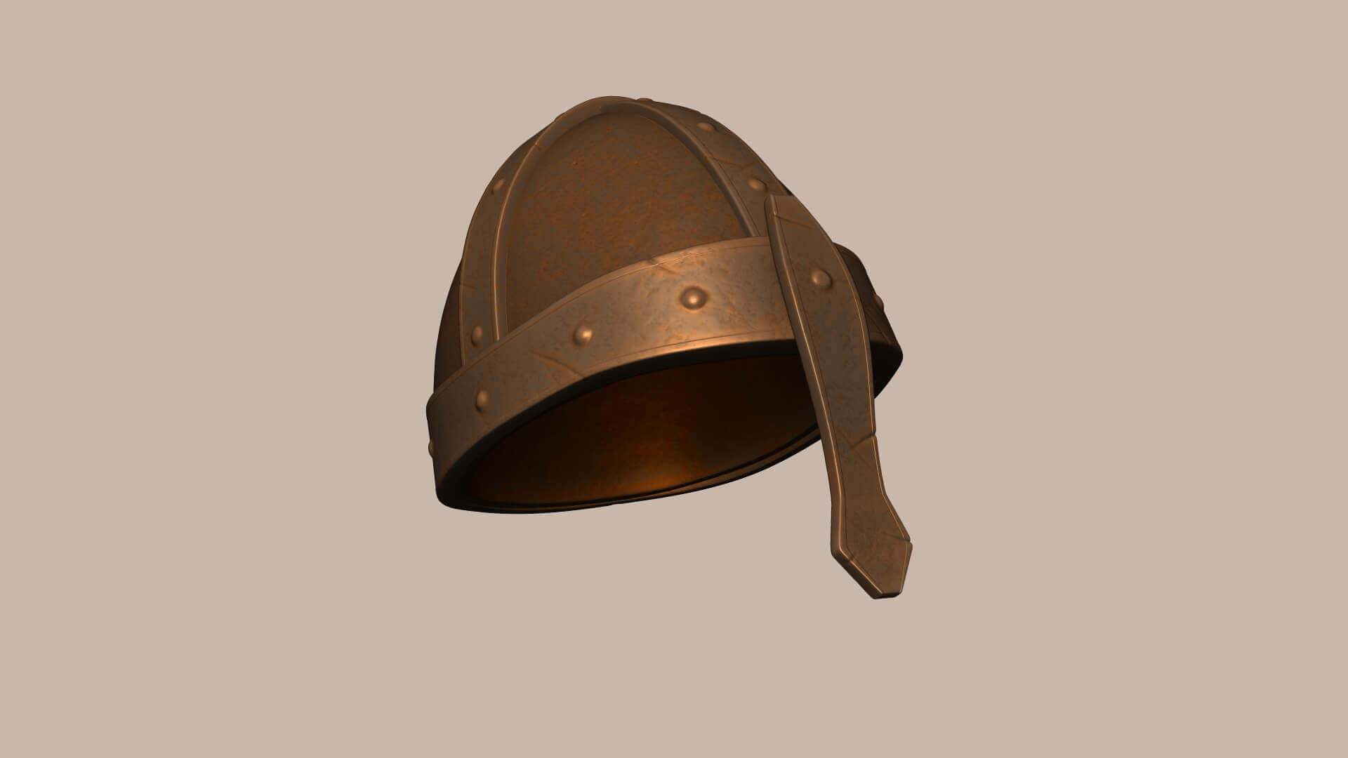 Old Rusted Medieval Helmet - 3D Model by gsommer