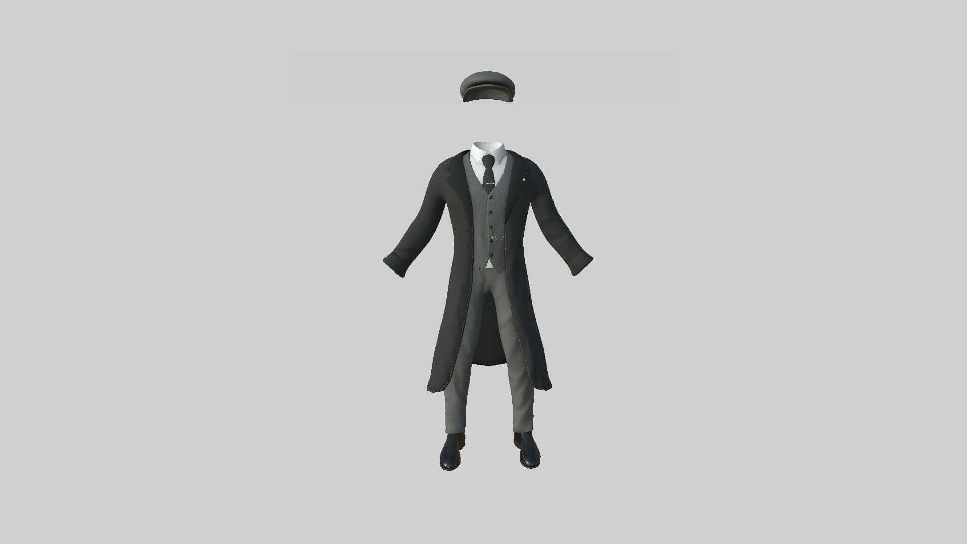 Peaky Blinders Outfit 01 - Dark Gray 3D Model by gsommer