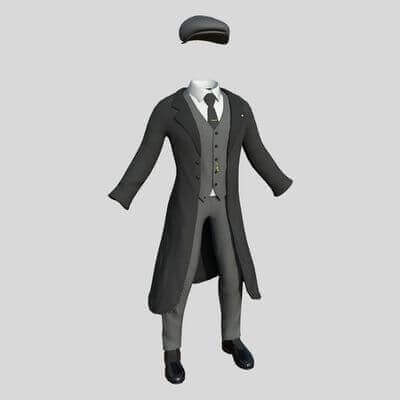 Peaky Blinders Outfit 01 - Dark Gray 3D Model by gsommer