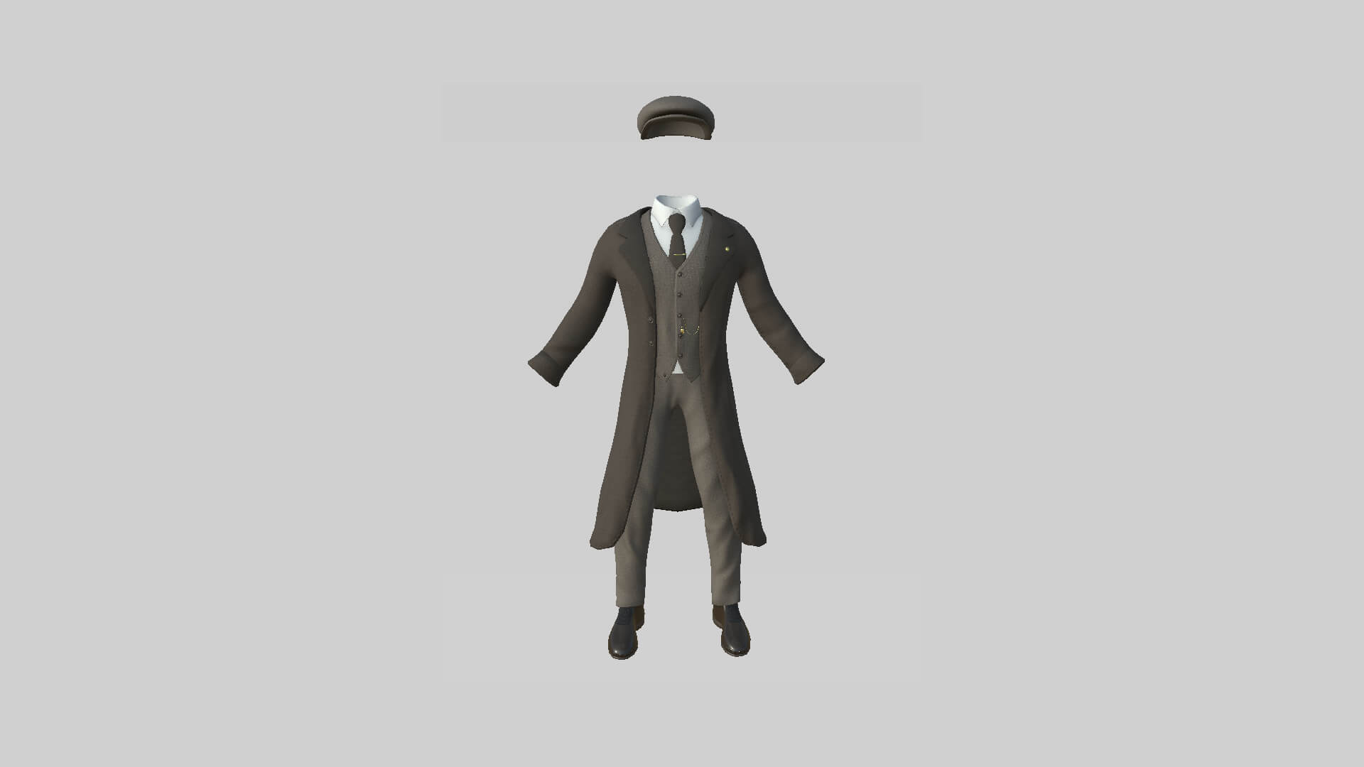 Peaky Blinders Outfit 02 - Brown 3D Model by gsommer