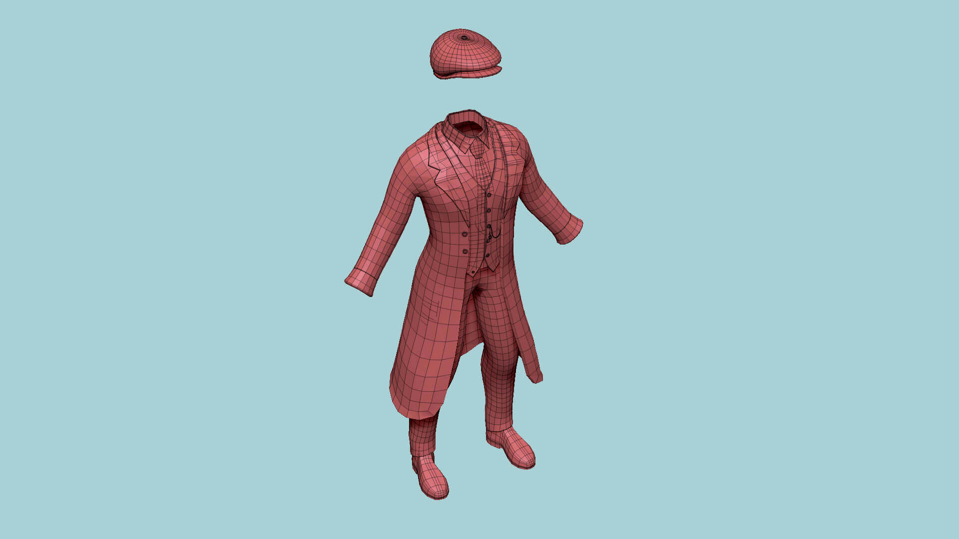 Peaky Blinders Outfit 02 - Brown 3D Model by gsommer