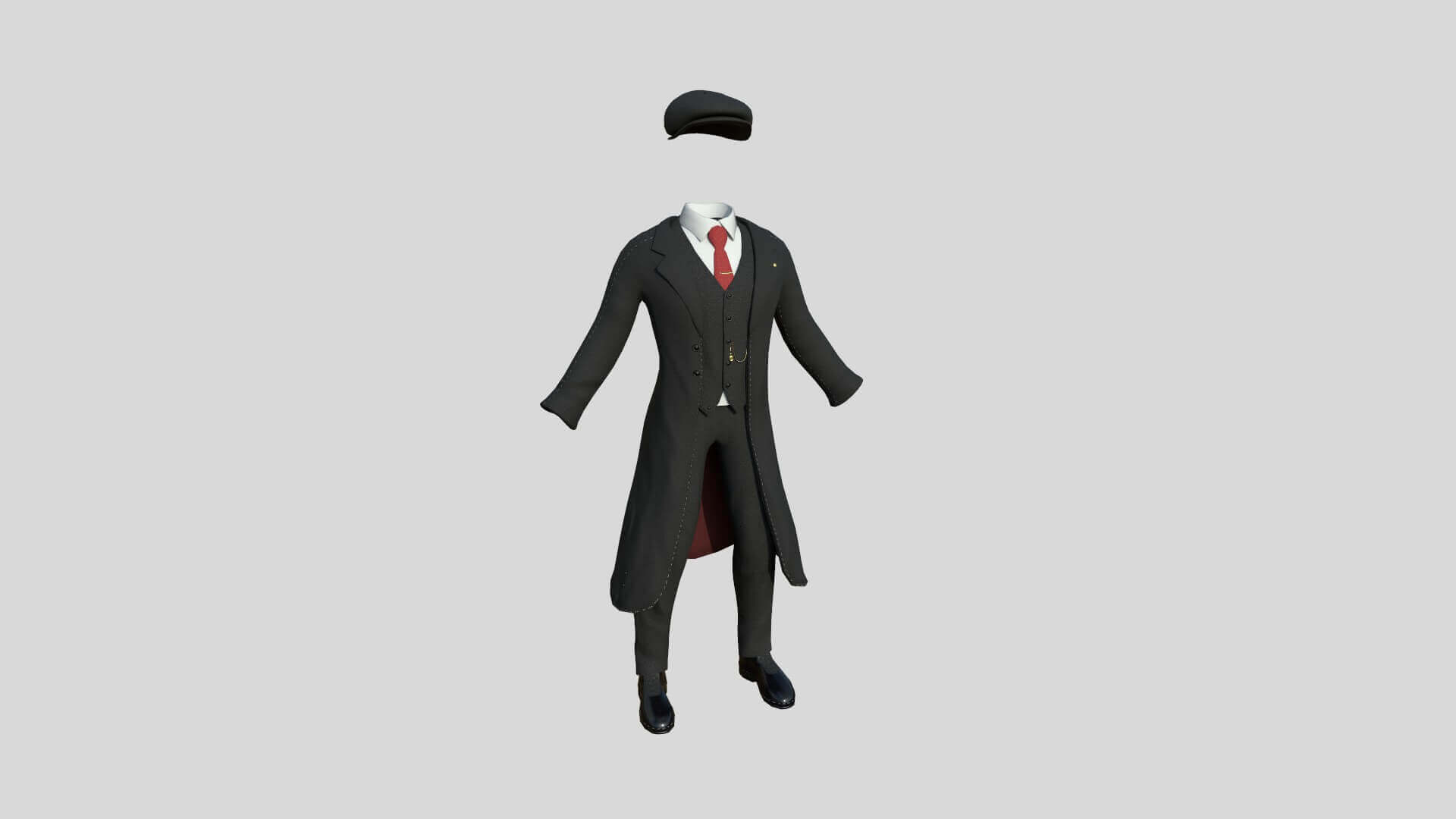 Peaky Blinders Outfit 04 - Black 3D Model by gsommer