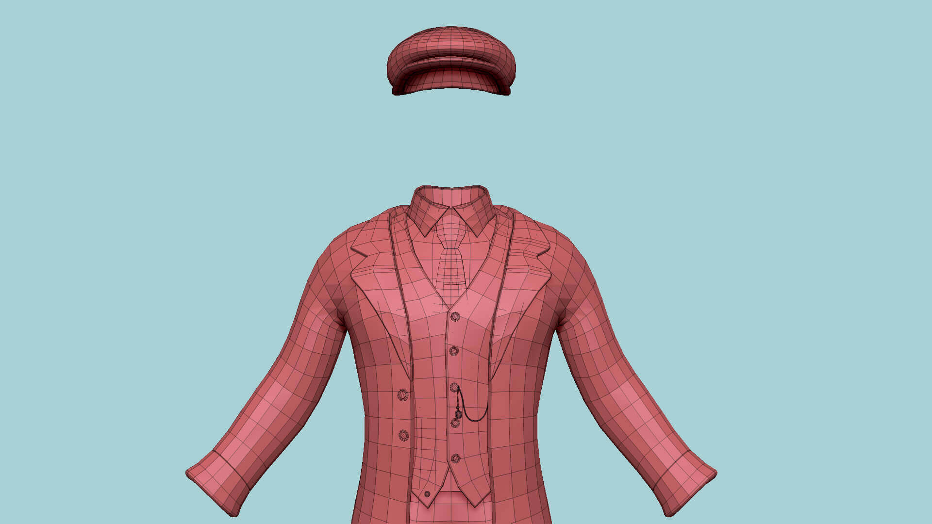 Peaky Blinders Outfit 04 - Black 3D Model by gsommer