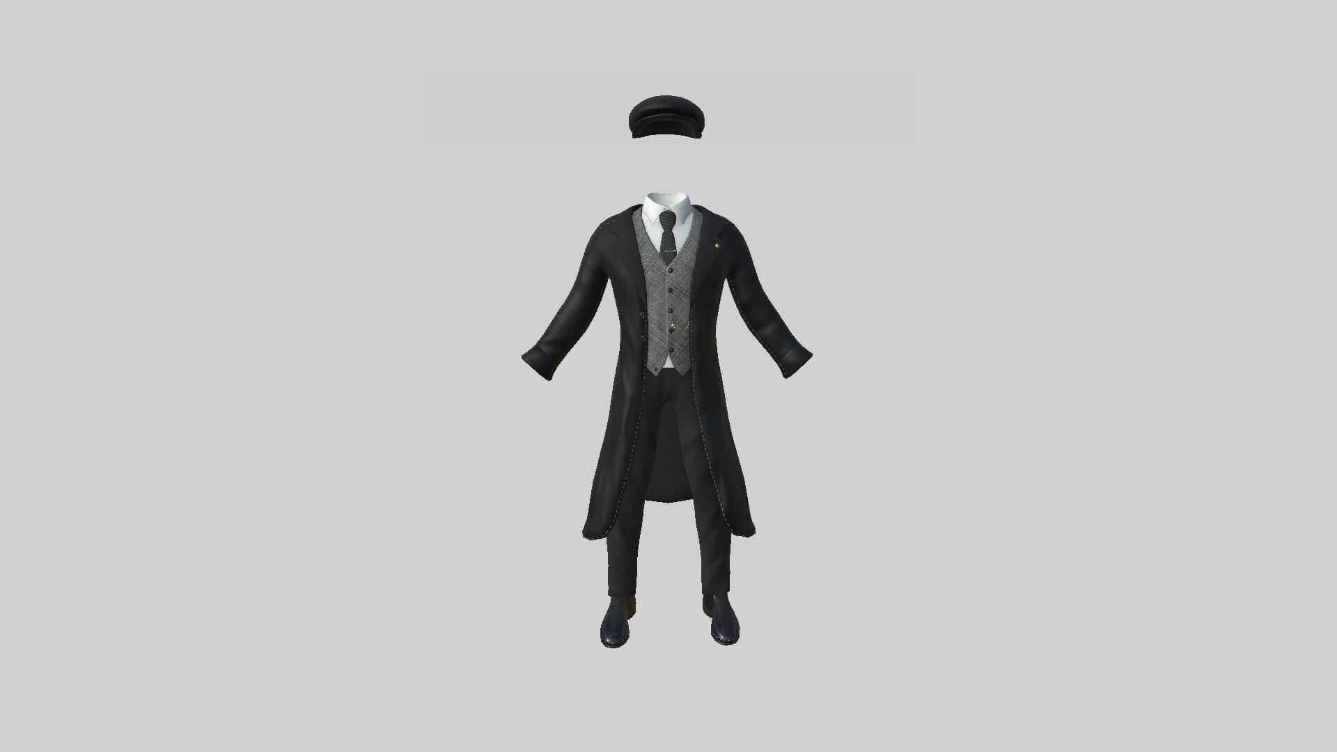 Peaky Blinders Outfit 06 - Black Leather 3D Model by gsommer