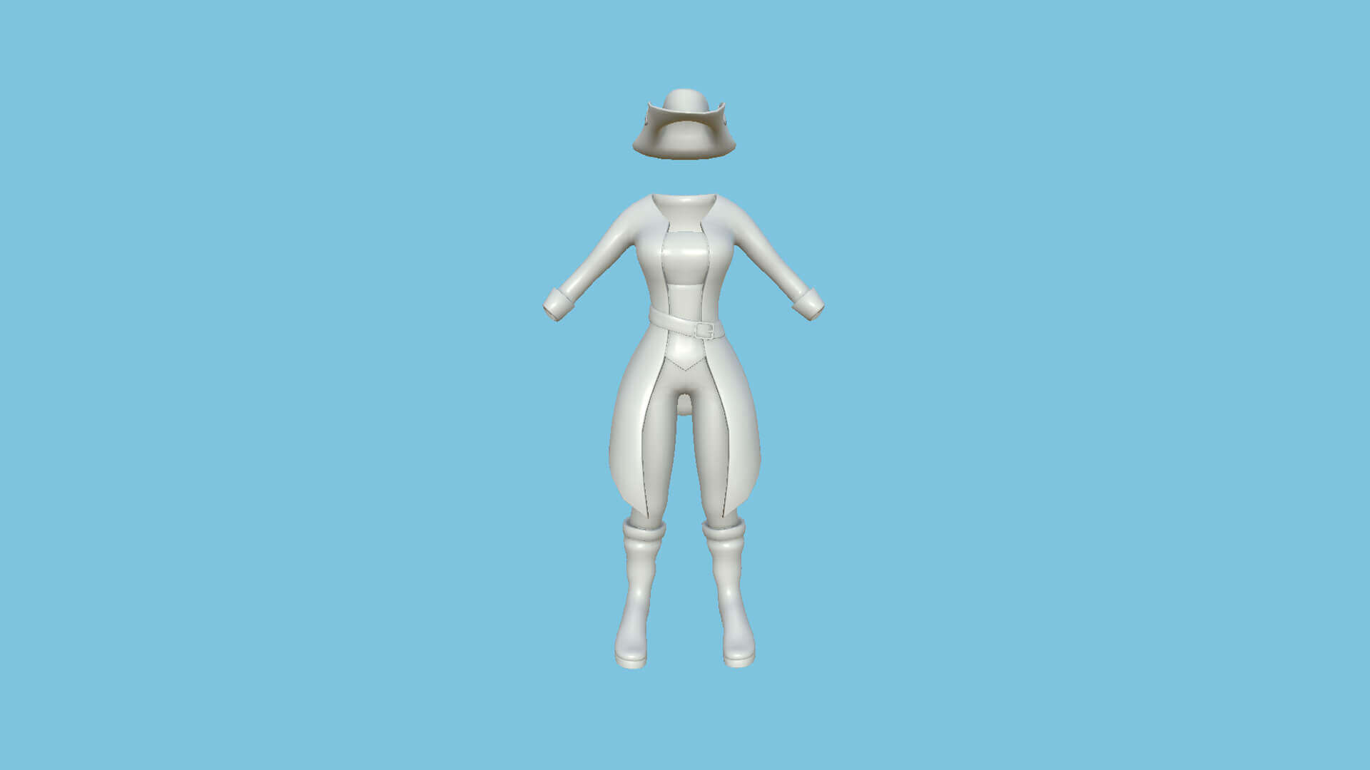 Pirate Female Costume 06 - Blooded Assassin 3D Model by gsommer