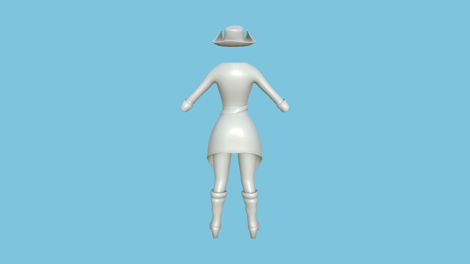 Pirate Female Costume 06 - Blooded Assassin 3D Model by gsommer