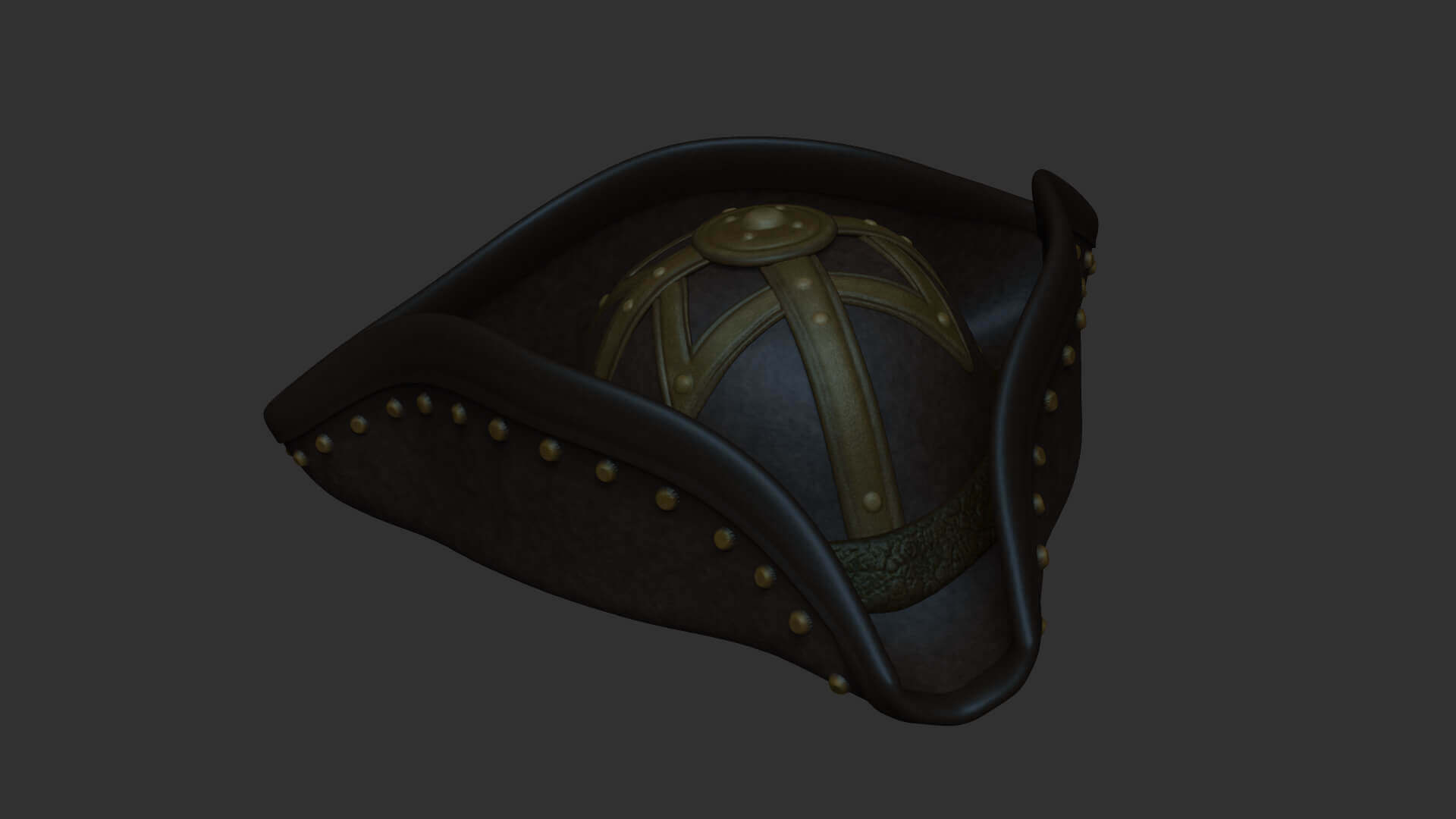 Pirate Hat 03 - Blackbeard Hat 3D Model by gsommer