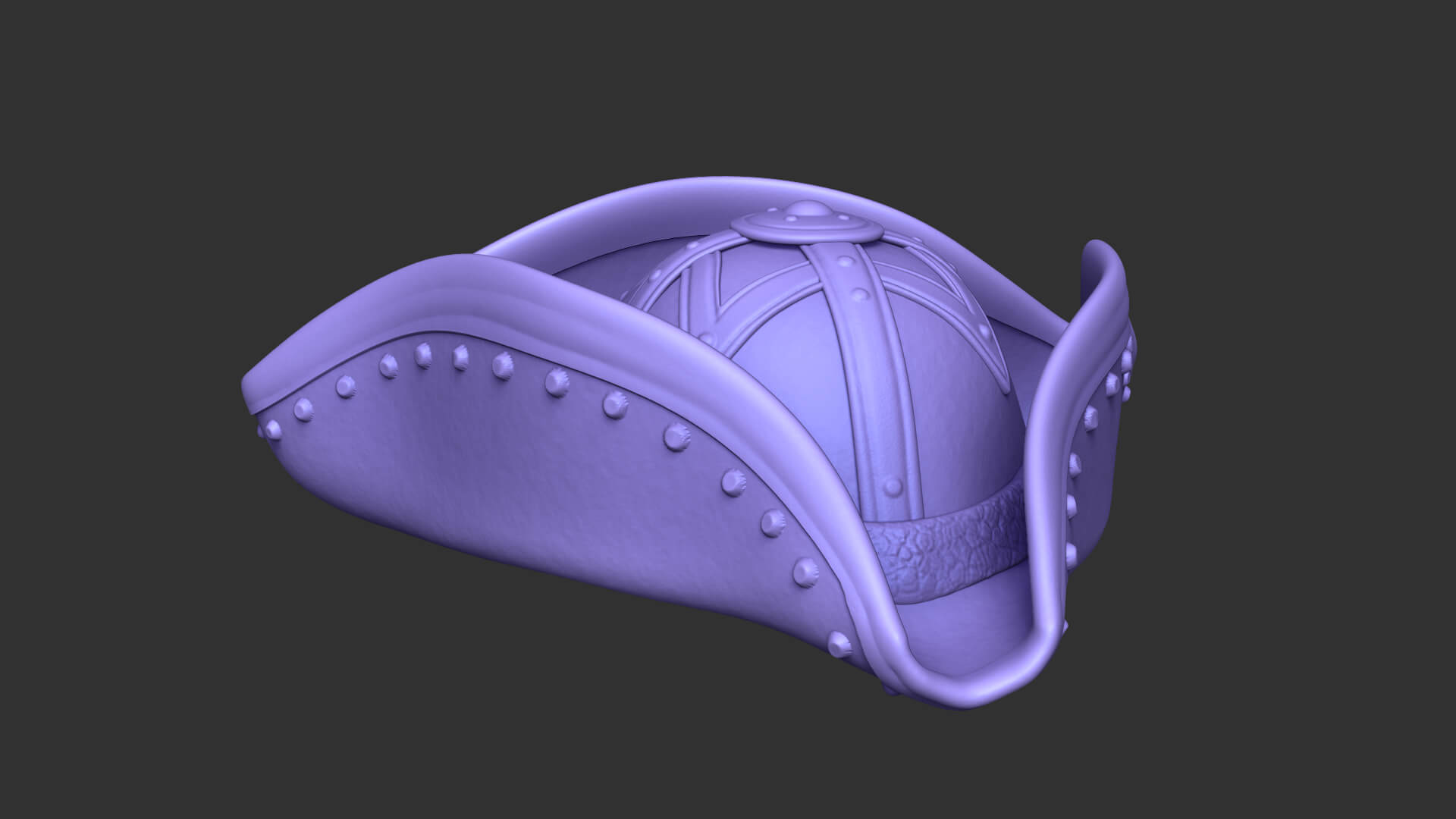 Pirate Hat 03 - Blackbeard Hat 3D Model by gsommer