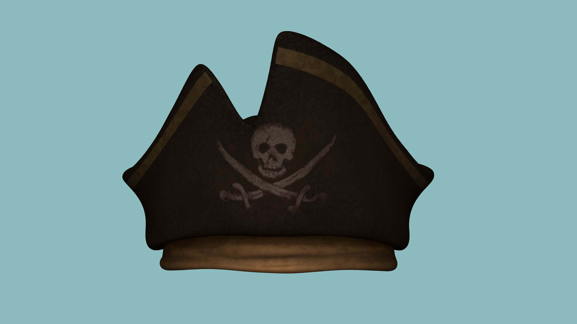 Pirate Hat 04 - Brown Hat 3D Model by gsommer