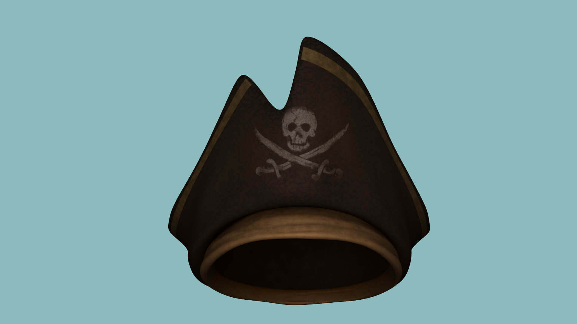 Pirate Hat 04 - Brown Hat 3D Model by gsommer