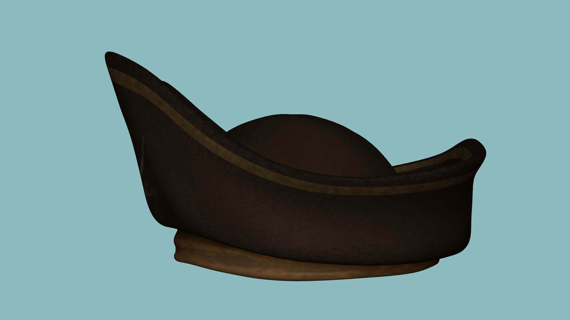 Pirate Hat 04 - Brown Hat 3D Model by gsommer