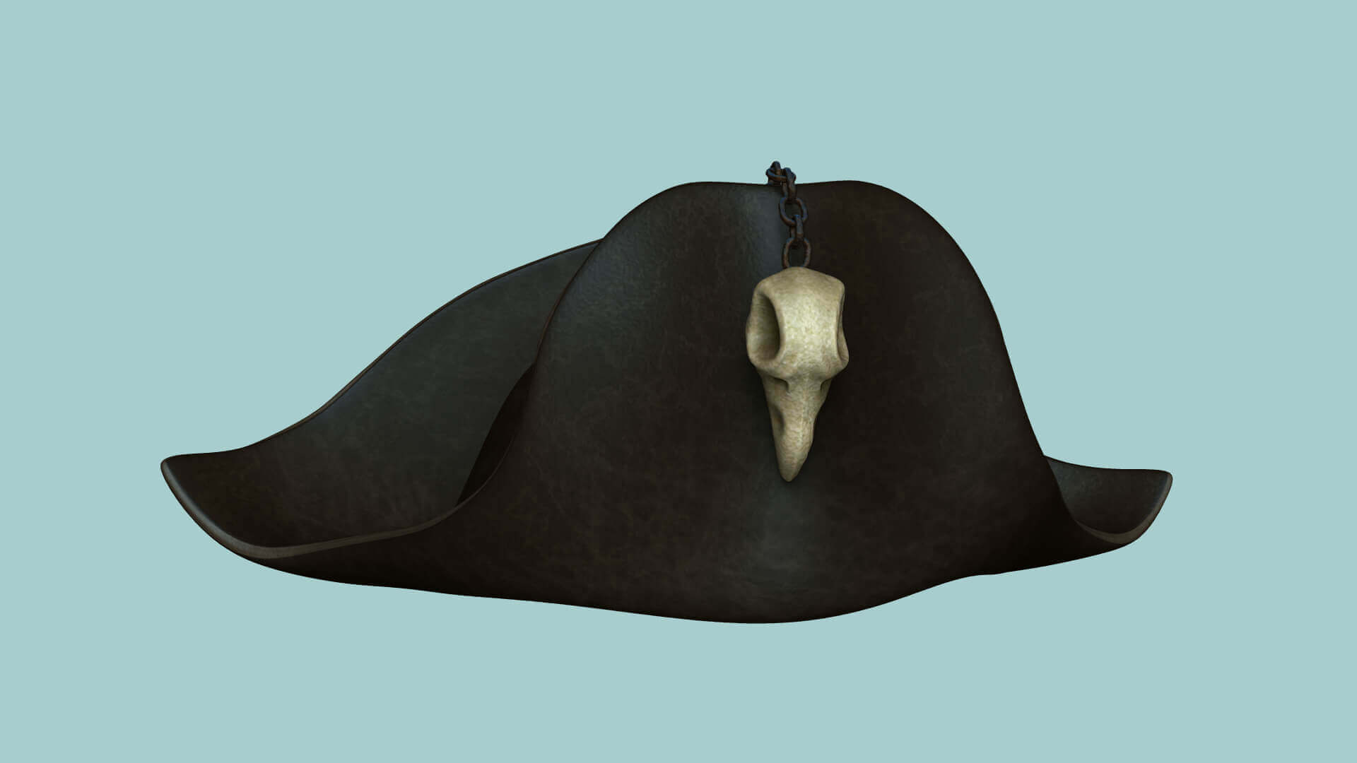 Pirate Hat 05 - Crow Skull Hat 3D Model by gsommer