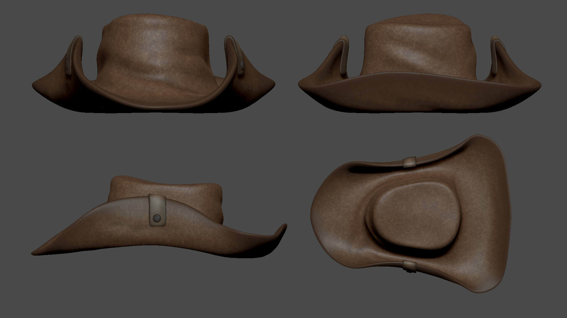 Pirate Hat 09 - Folded Pirate Hat 3D Model by gsommer