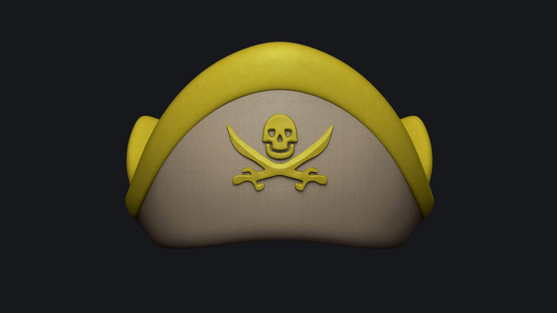 Pirate Hat 10 - Golden Pirate Hat 3D Model by gsommer