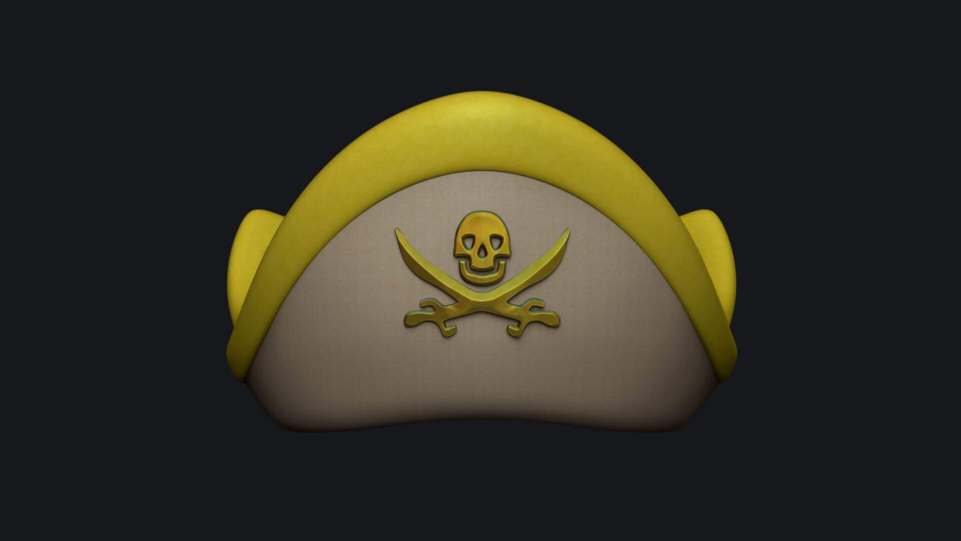 Pirate Hat 10 - Golden Pirate Hat 3D Model by gsommer