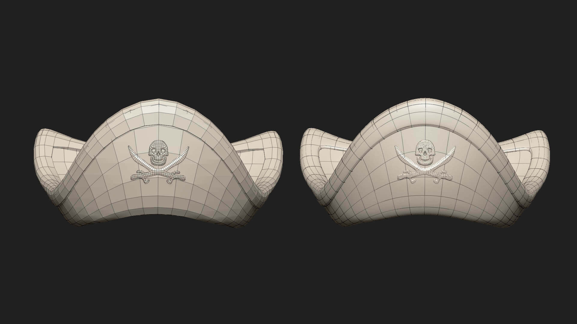 Pirate Hat 10 - Golden Pirate Hat 3D Model by gsommer