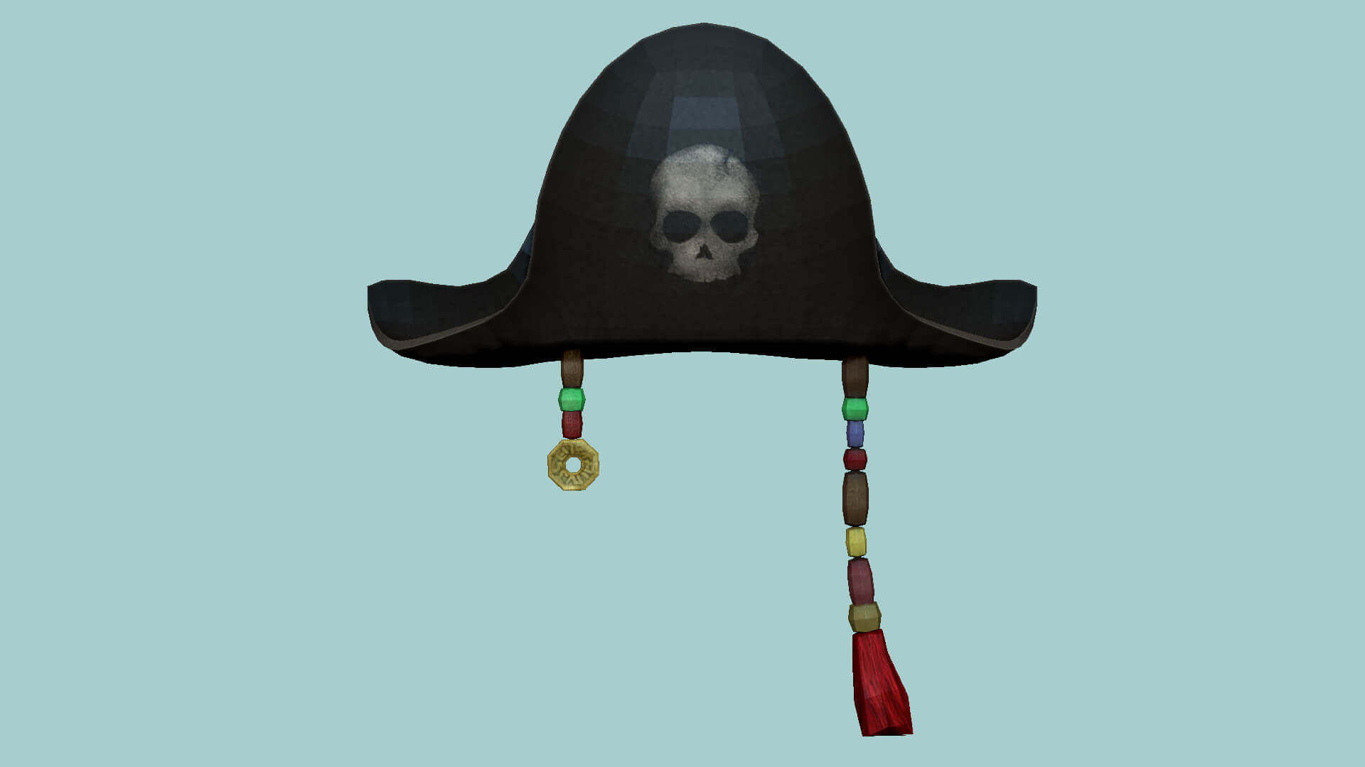 Pirate Hat 16 - Pirate Hat With Braids 3D Model by gsommer