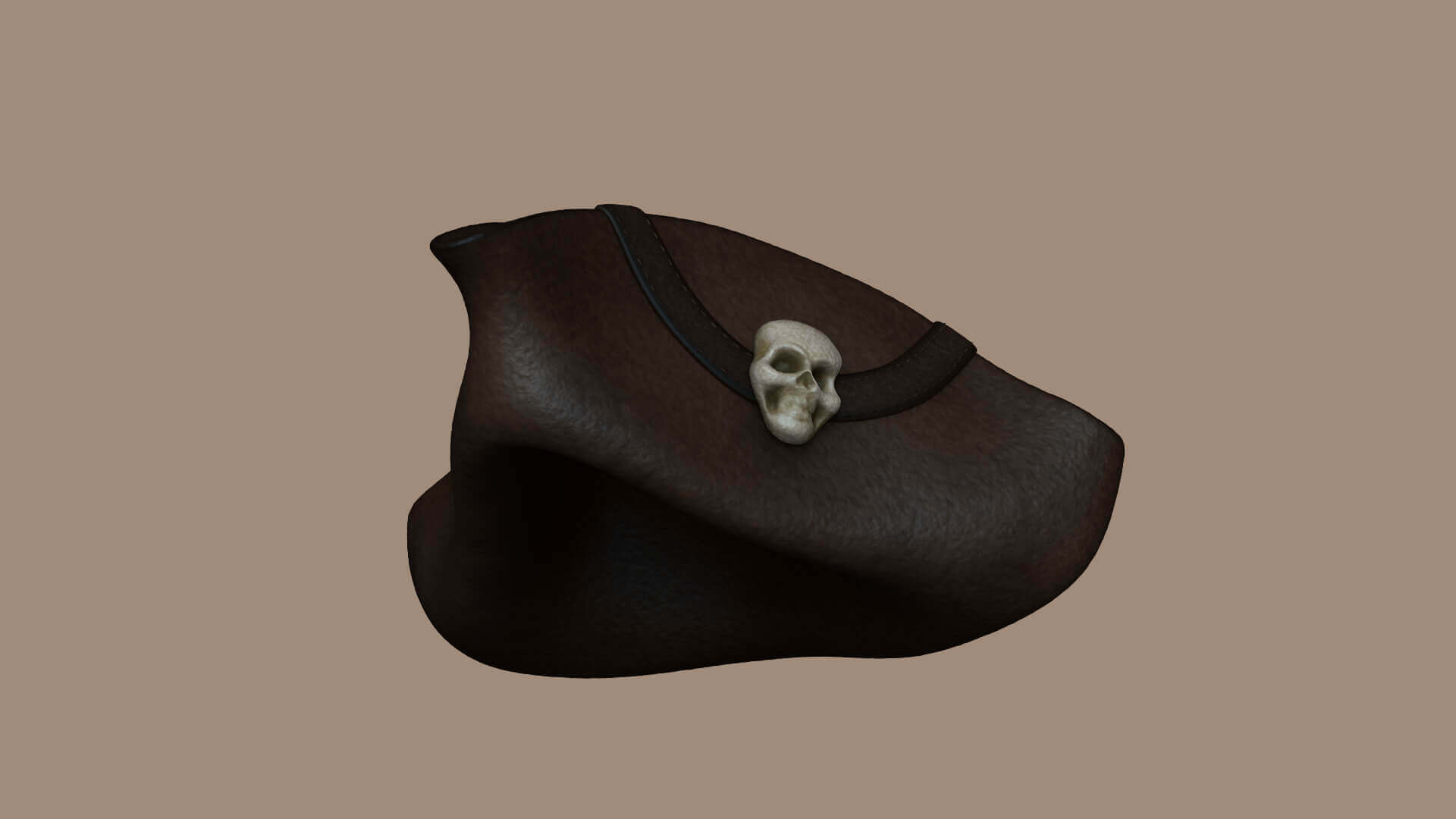 Pirate Hat 19 - Skull Pirate Hat 3D Model by gsommer